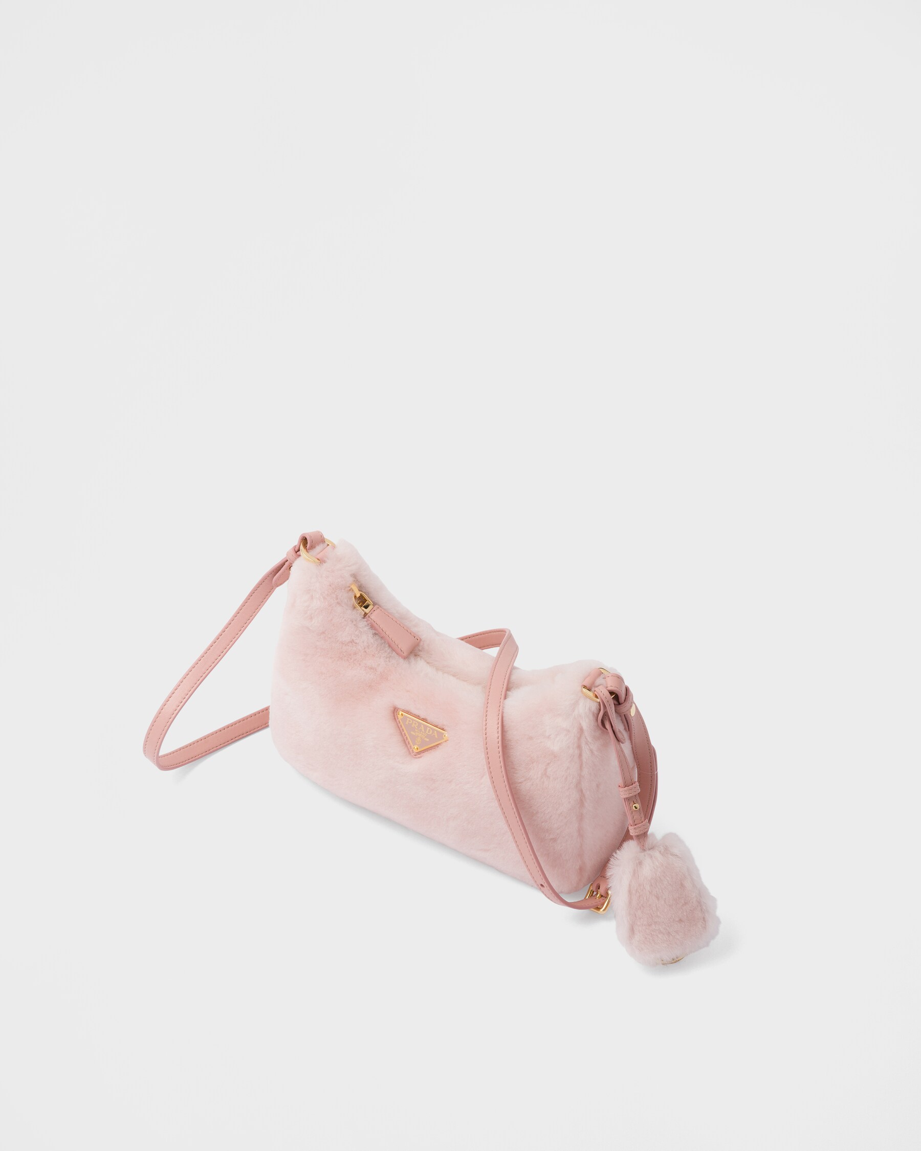 Orchid Pink Prada Re-edition Shearling Mini-bag | PRADA