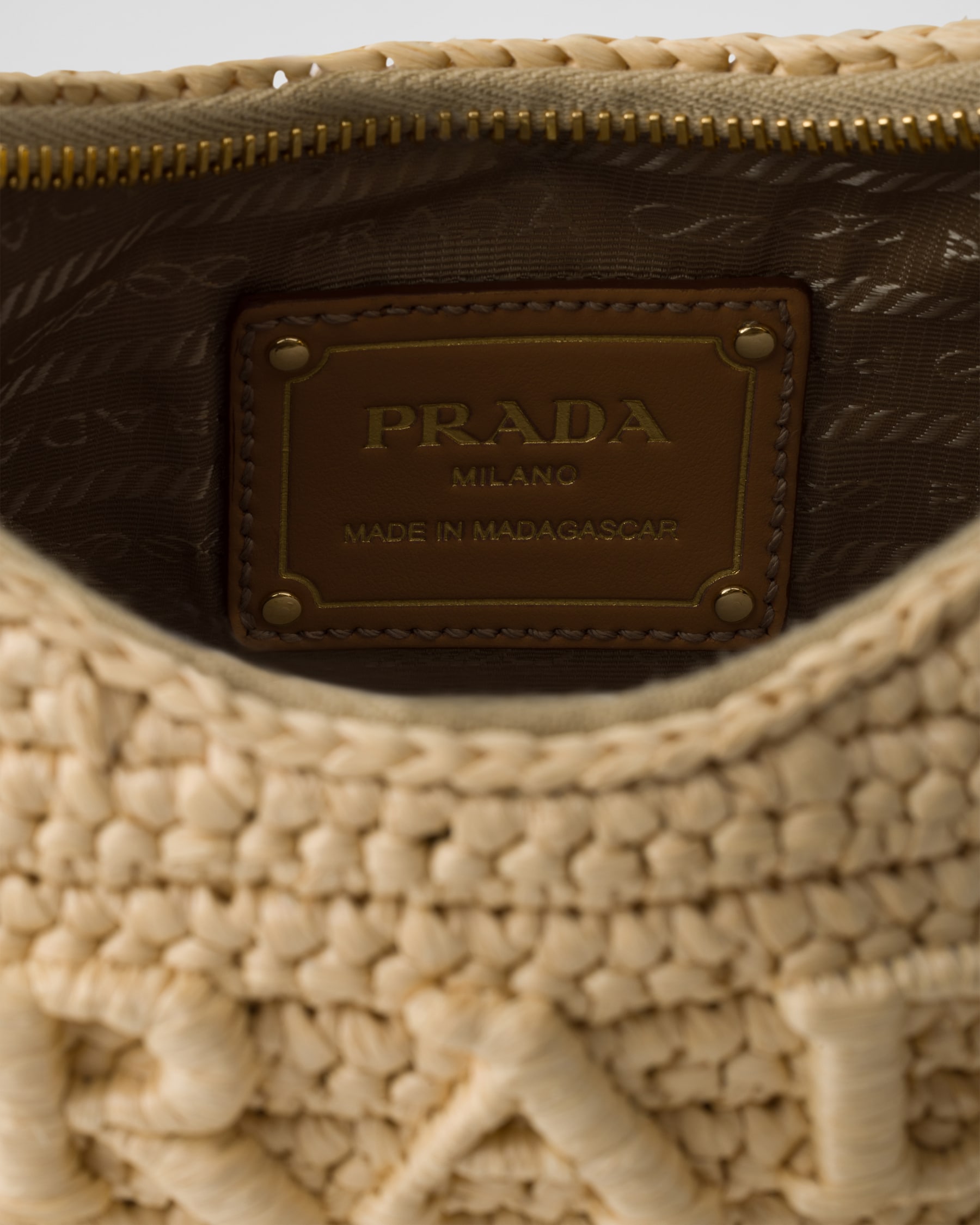 Natural Prada Re-edition Mini Crochet Bag | PRADA