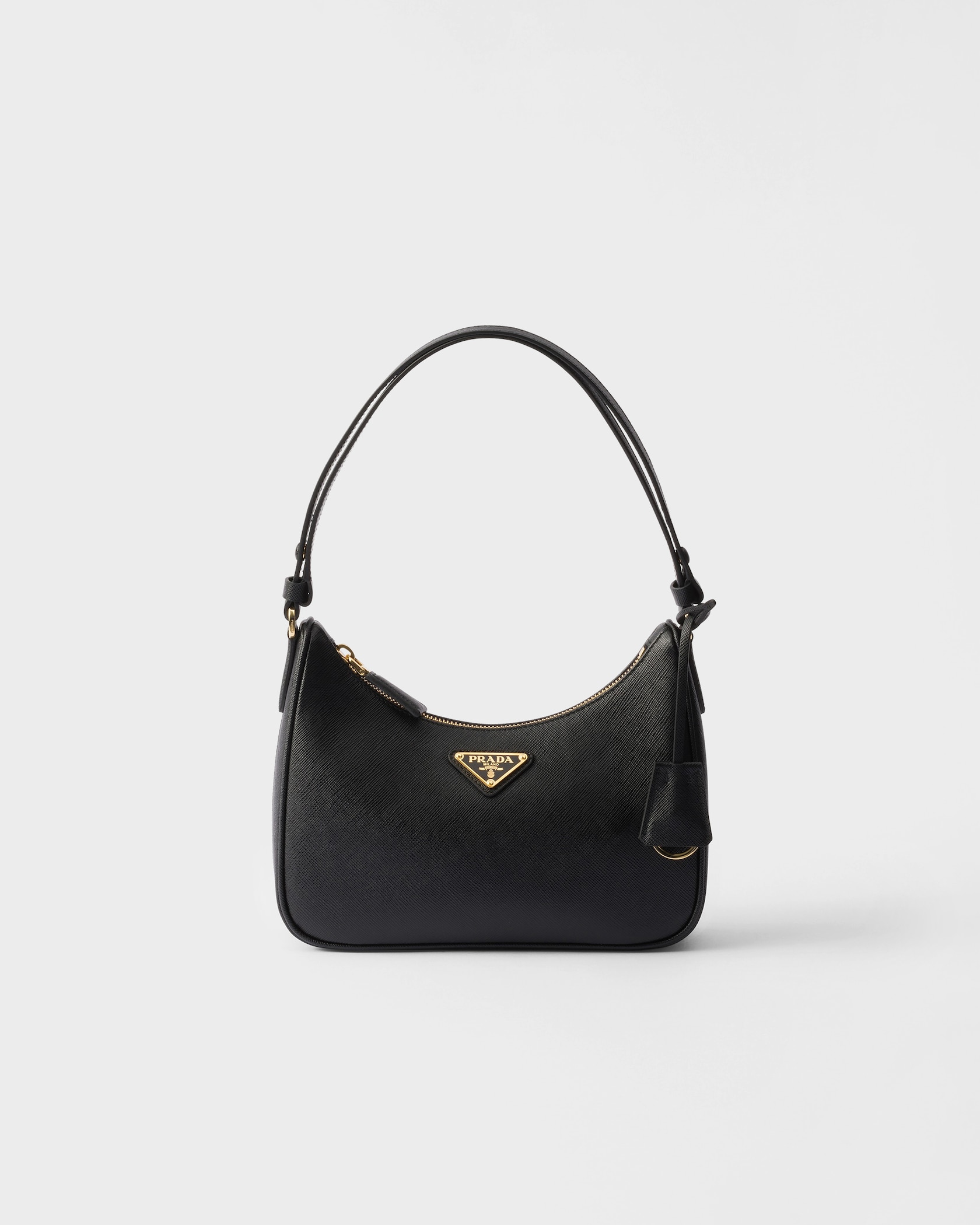 Black Prada Re-edition Saffiano Leather Mini Bag | PRADA
