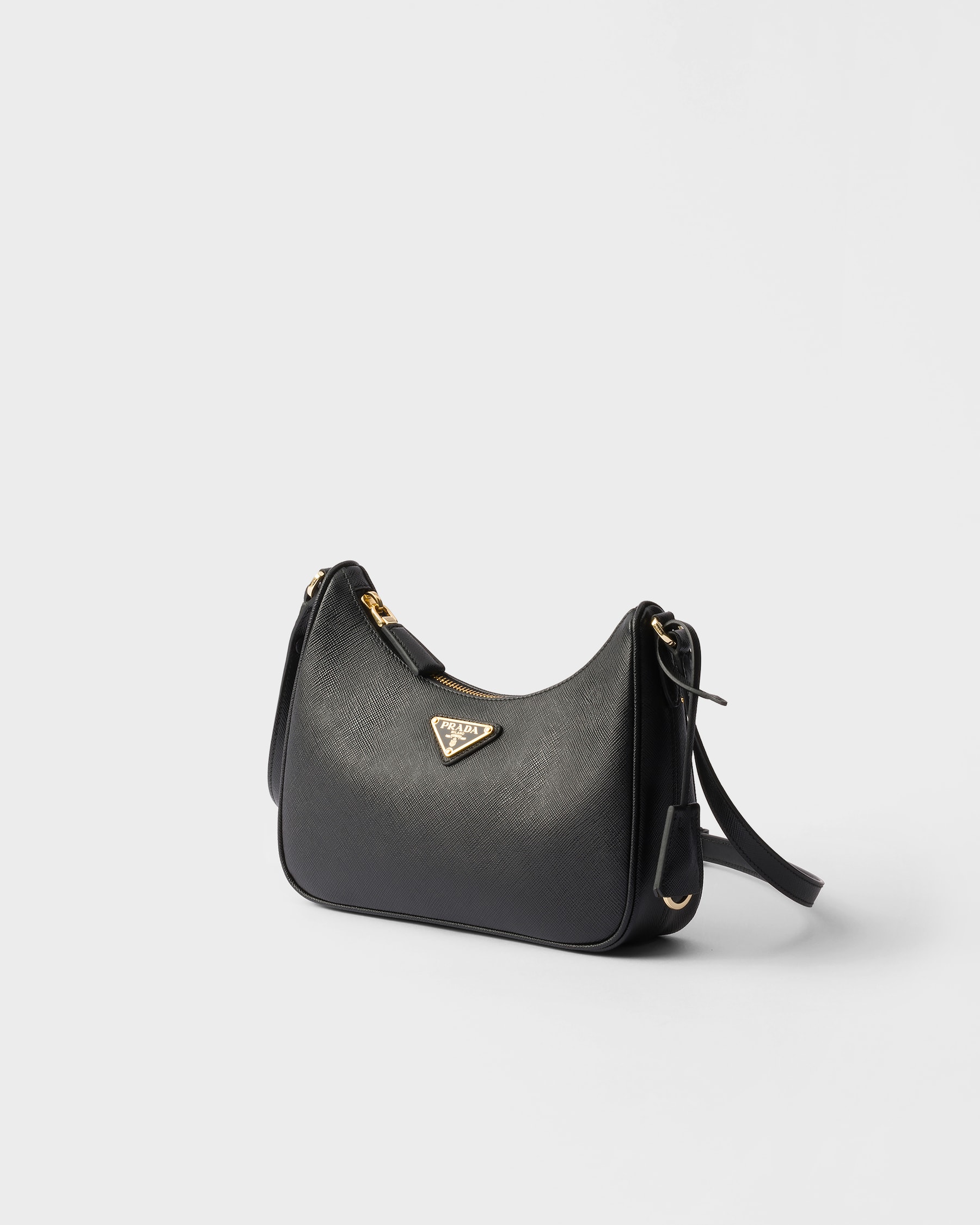 Black Prada Re-edition Saffiano Leather Mini Bag | PRADA