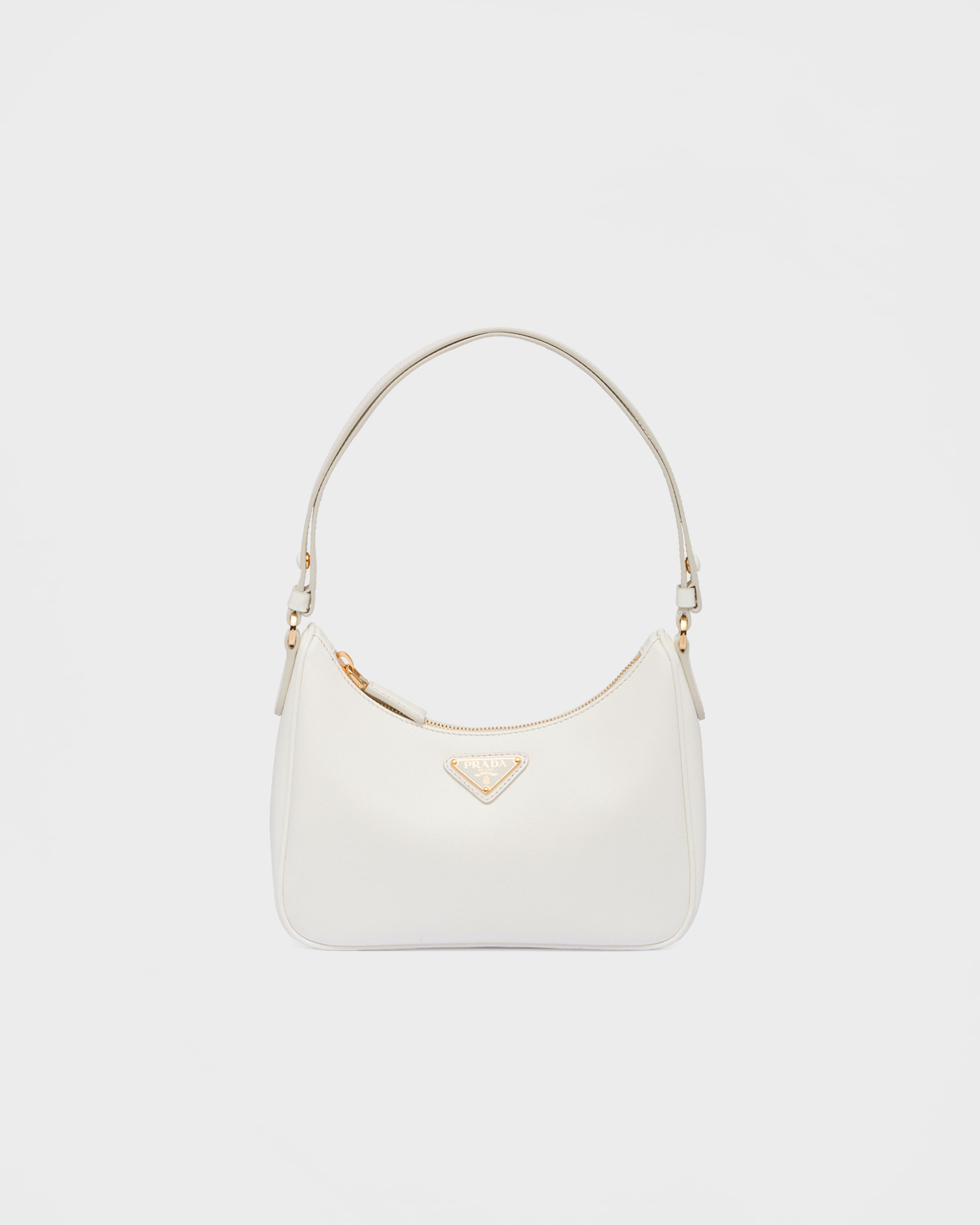White Prada Re-edition Saffiano Leather Mini Bag | PRADA