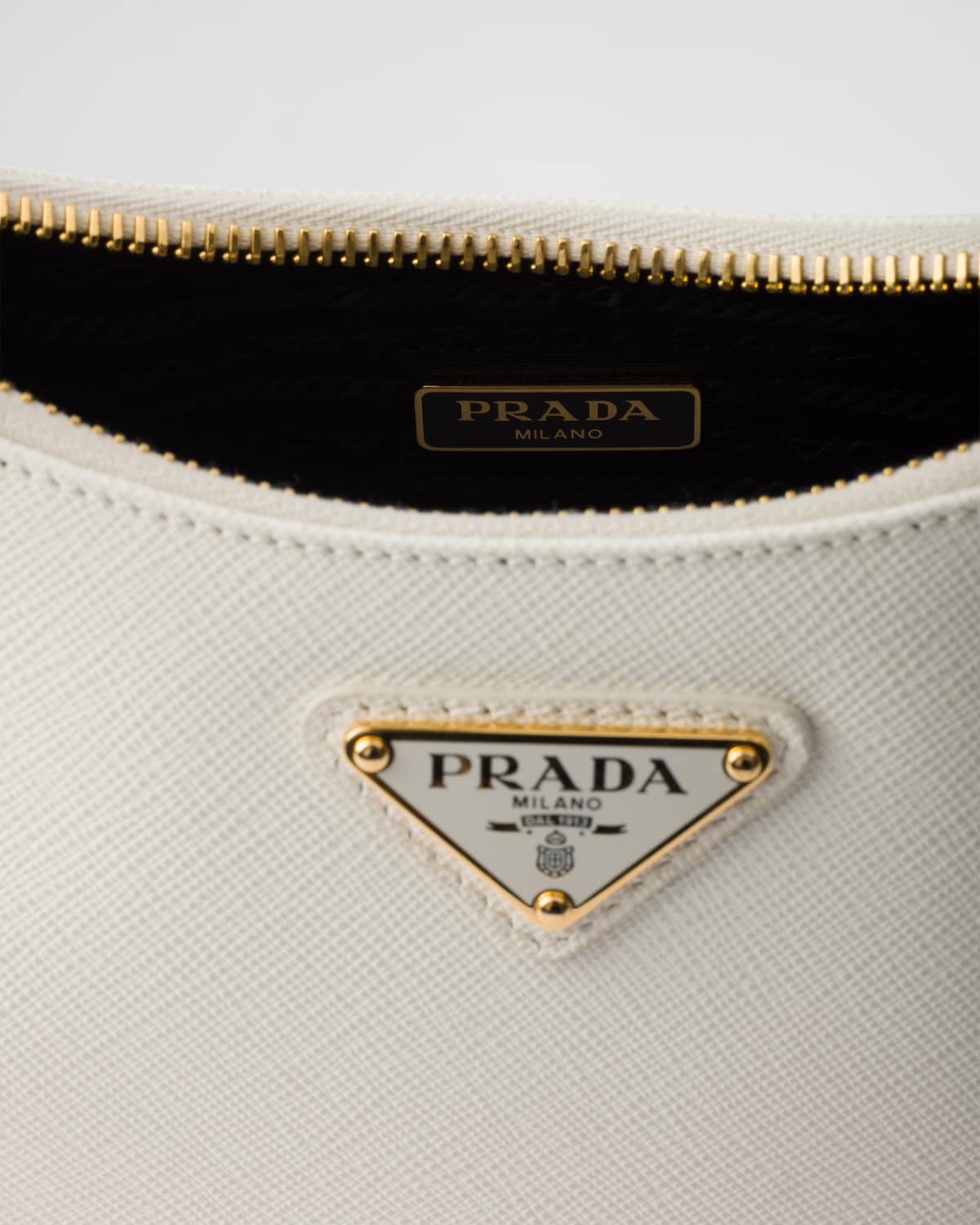 White Prada Re-edition Saffiano Leather Mini-bag | PRADA