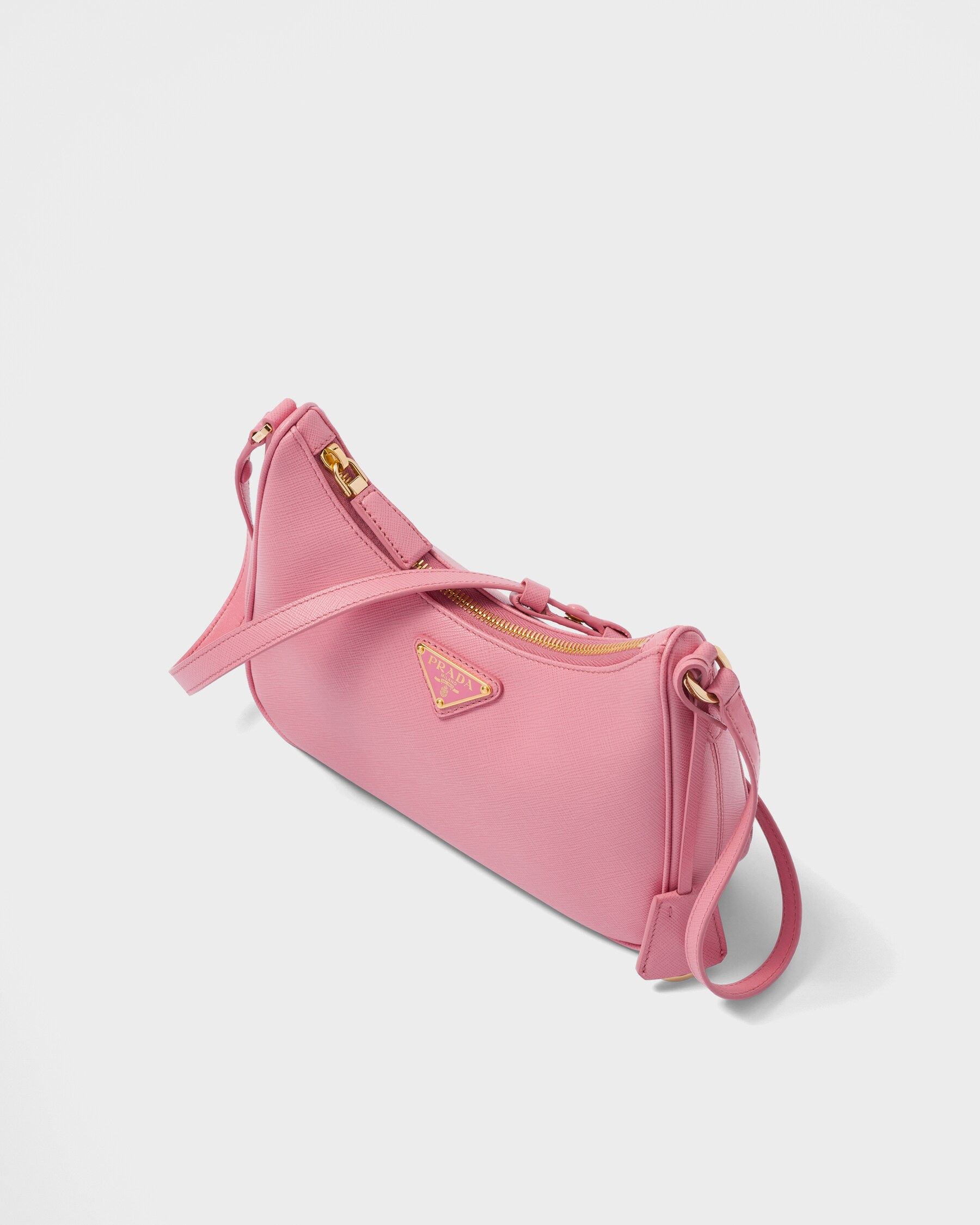 Petal Pink Prada Re-edition Saffiano Leather Mini Bag | PRADA