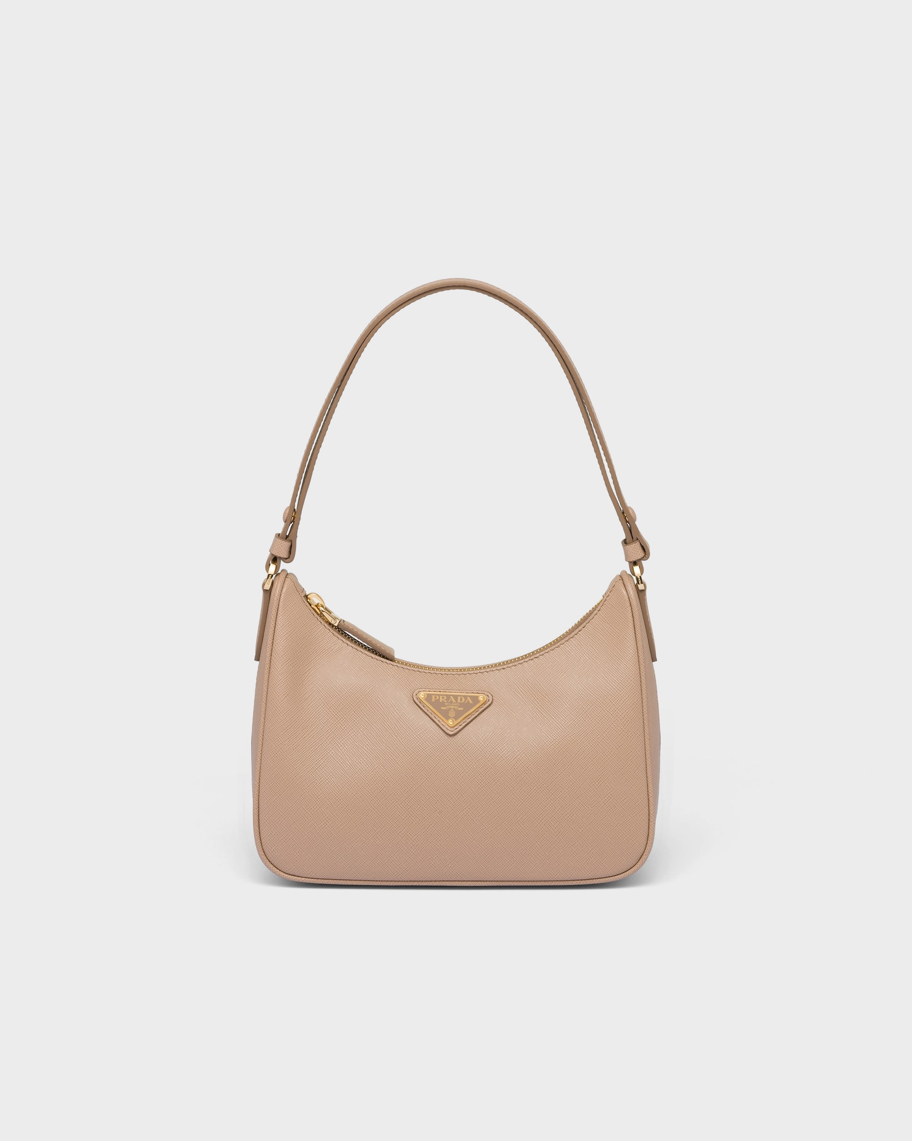 Cameo Beige Prada Re-edition Saffiano Leather Mini Bag | PRADA