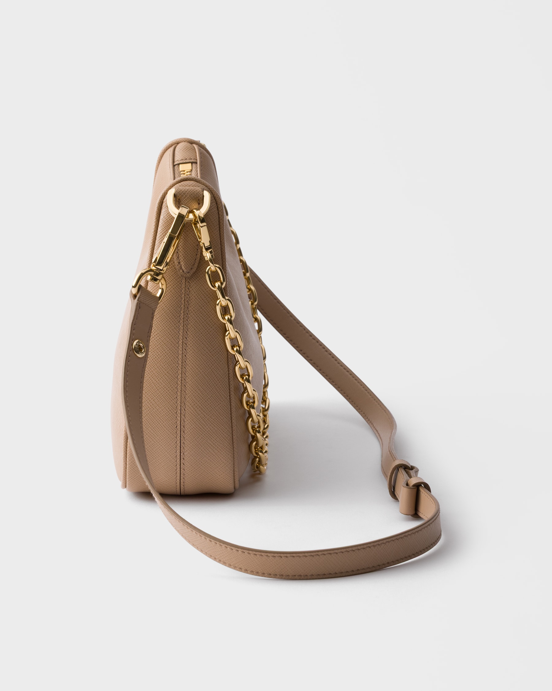 Cameo Beige Prada Re-edition Mini Saffiano Leather Bag | PRADA