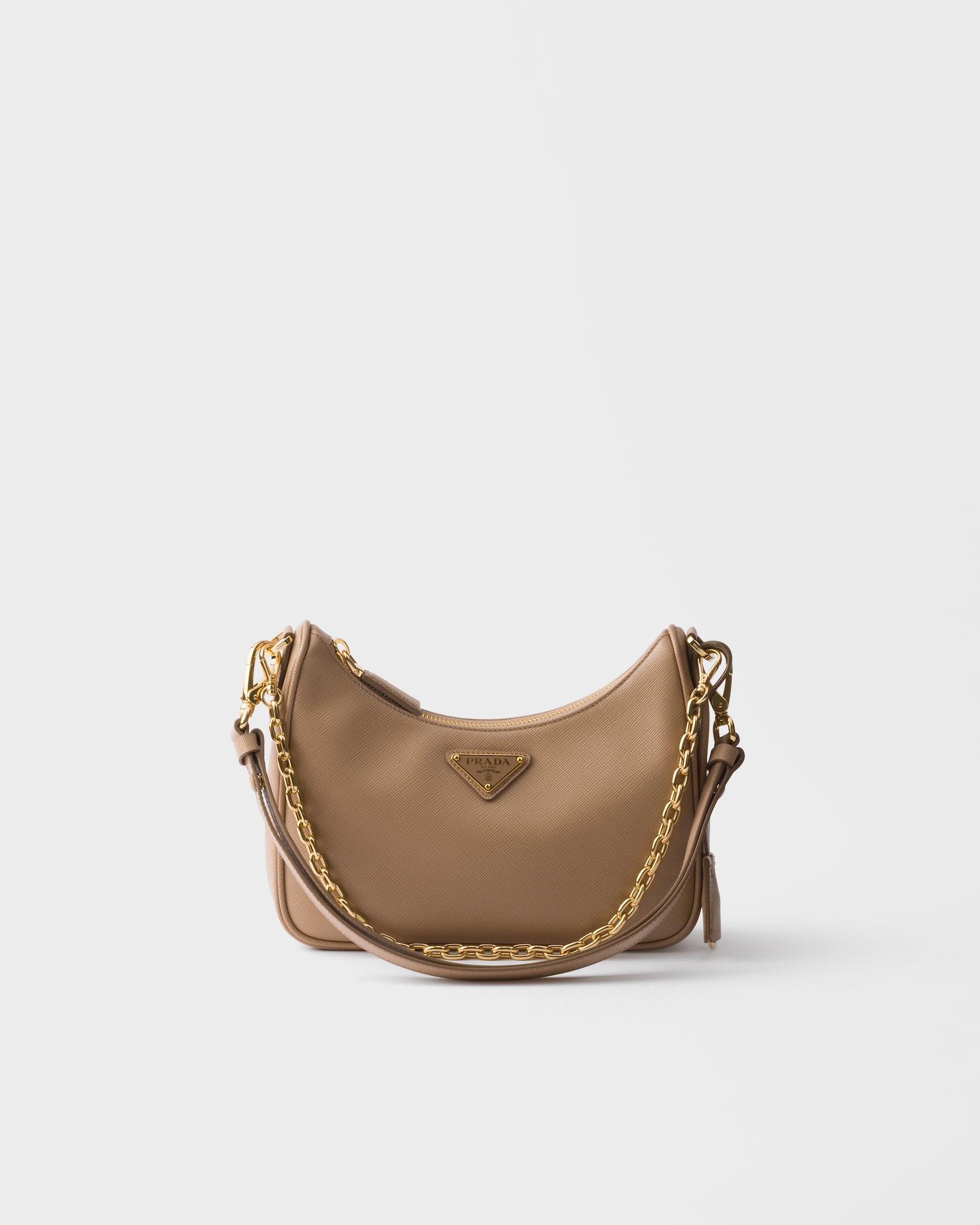 Cameo Beige Prada Re-edition Mini Saffiano Leather Bag | PRADA