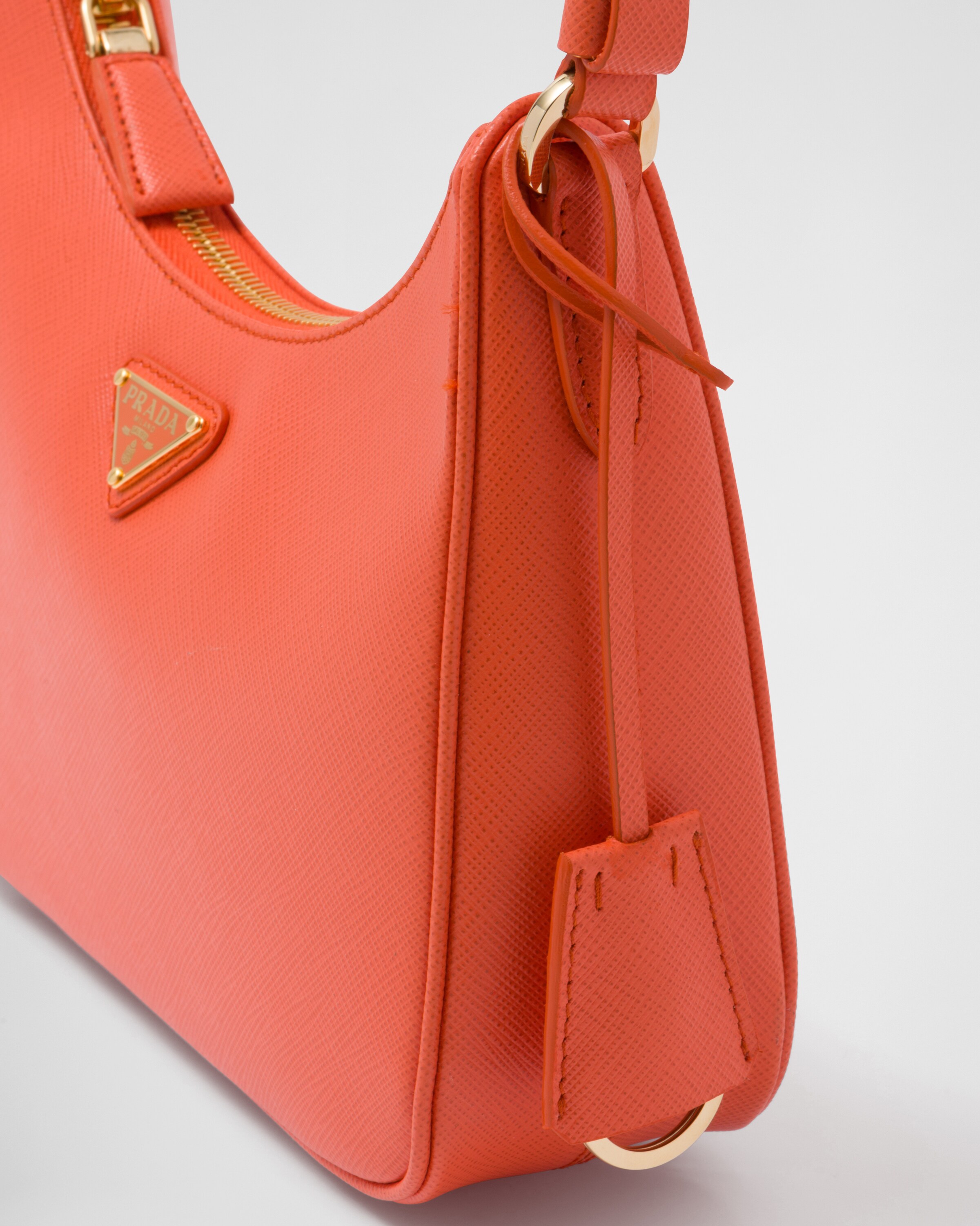 Orange Prada Re-edition Saffiano Leather Mini-bag | PRADA