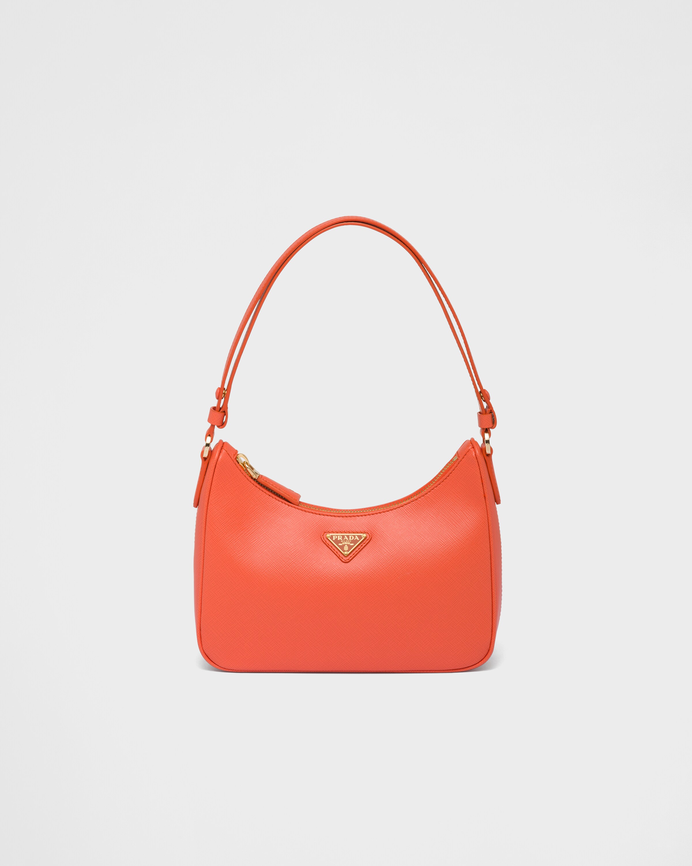 Orange Prada Re-edition Saffiano Leather Mini-bag | PRADA