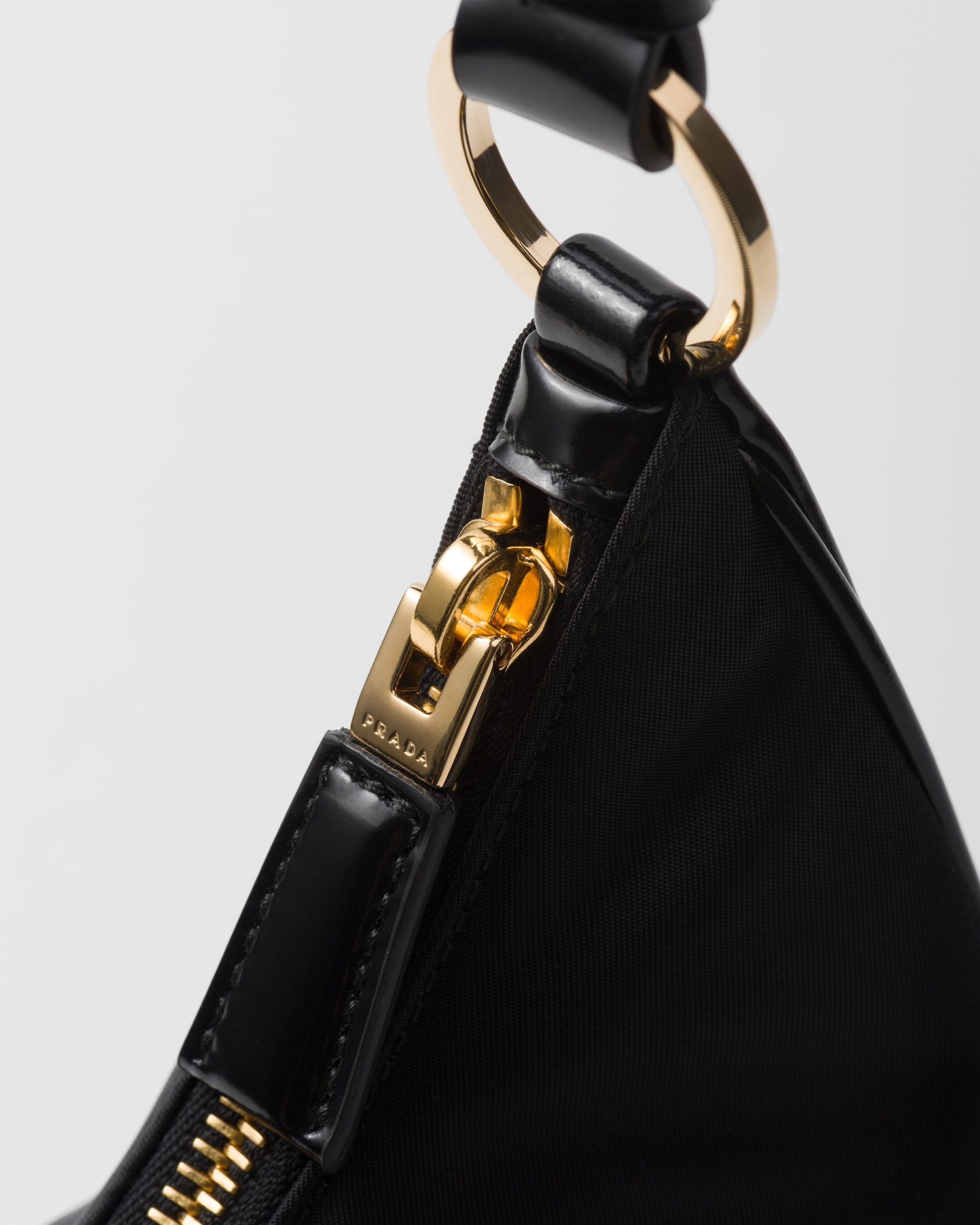 Black Prada Re-edition 2002 Re-nylon And Brushed Leather Shoulder Bag ...