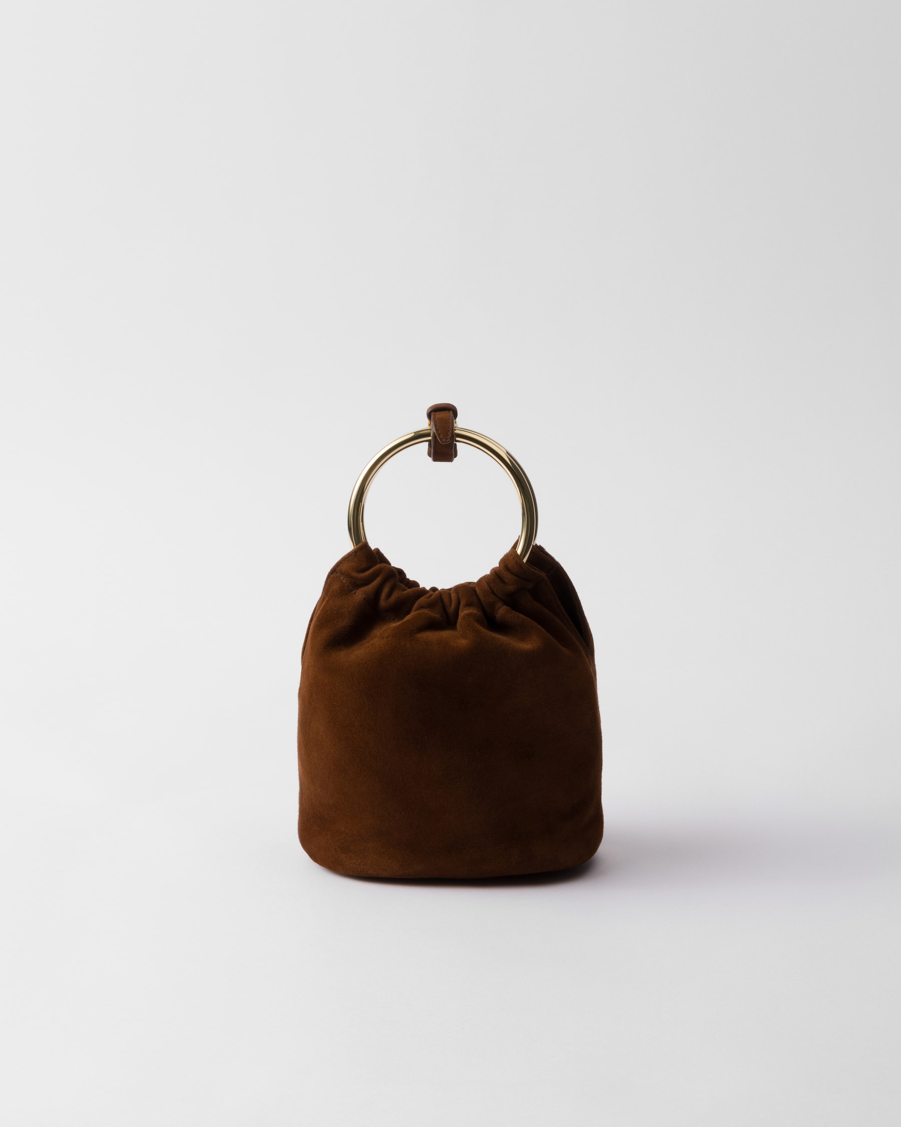 Cocoa Brown Suede Mini-bag | PRADA