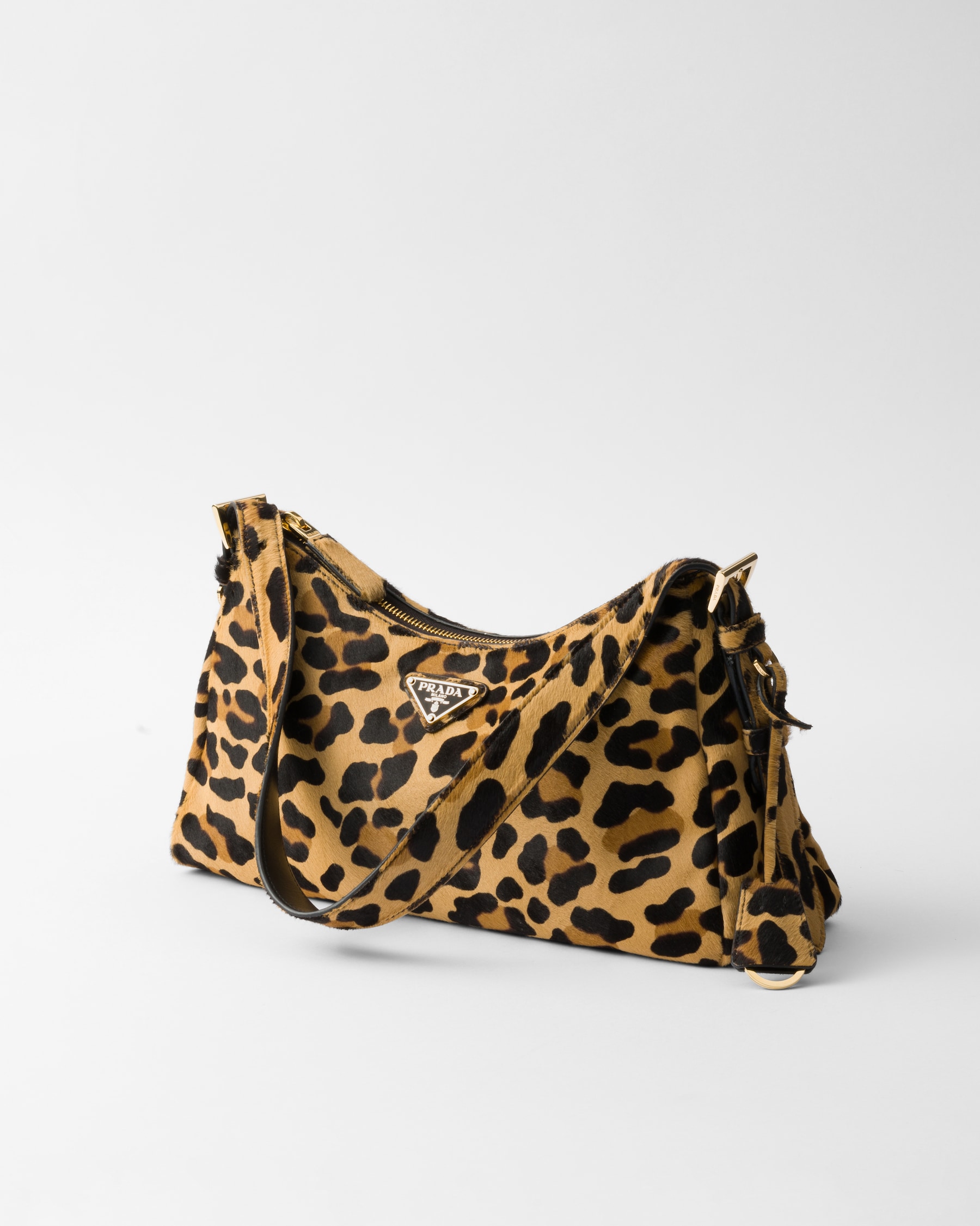 Honey Prada Aimèe Medium Printed Leather Shoulder Bag | PRADA