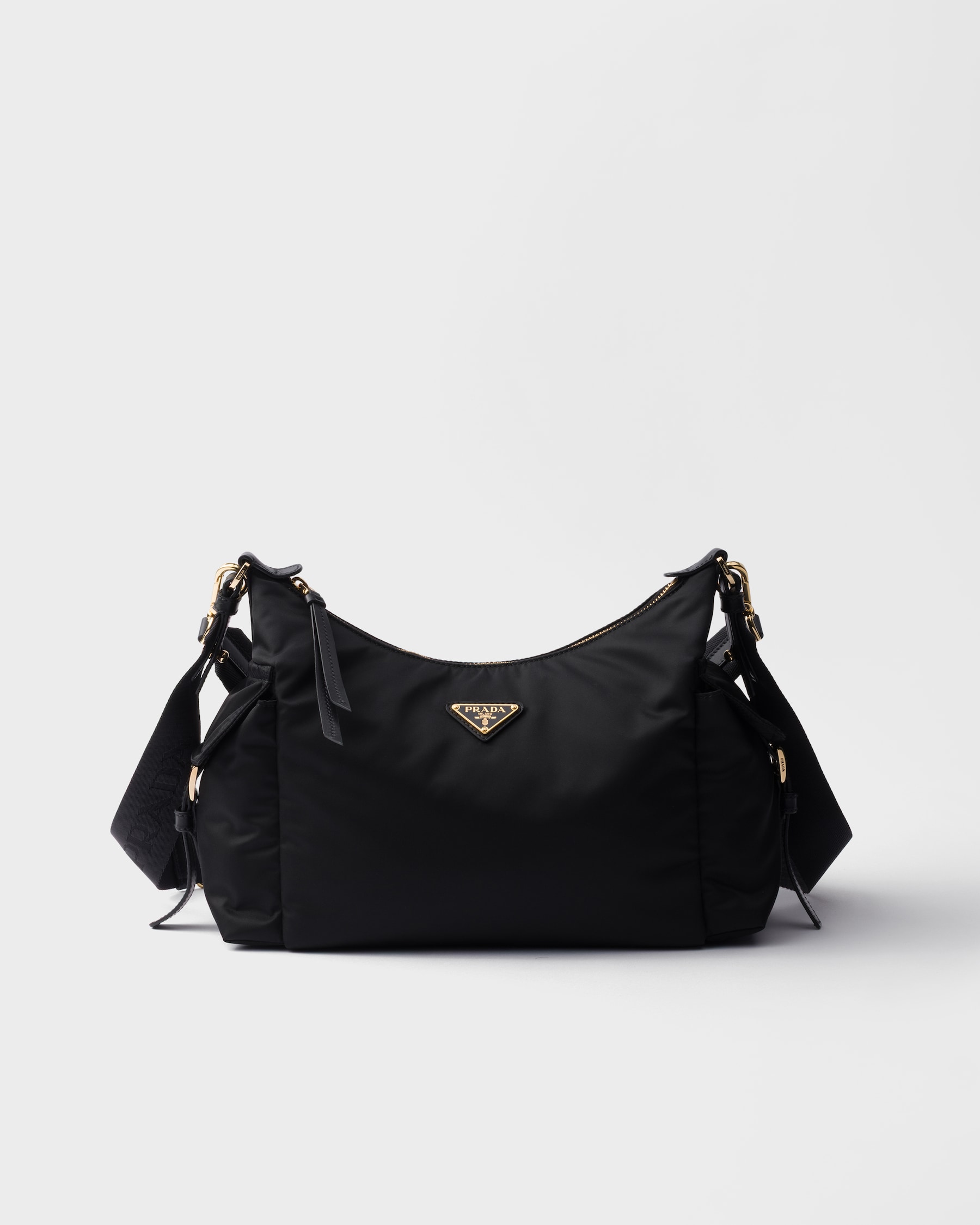 Black Prada Explore Large Re-nylon And Leather Bag | PRADA