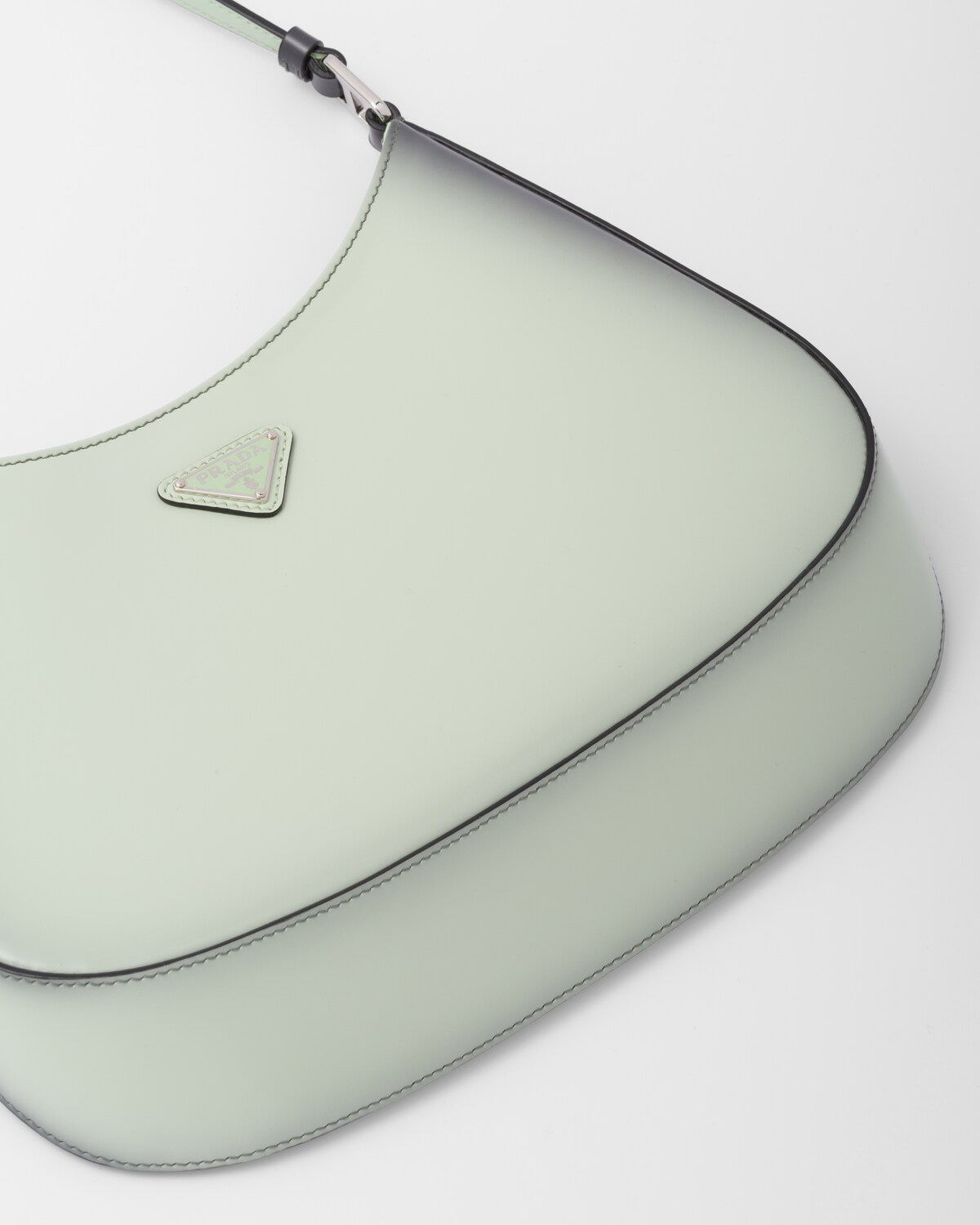 Gradient Aqua Prada Cleo Brushed Leather Shoulder Bag | PRADA