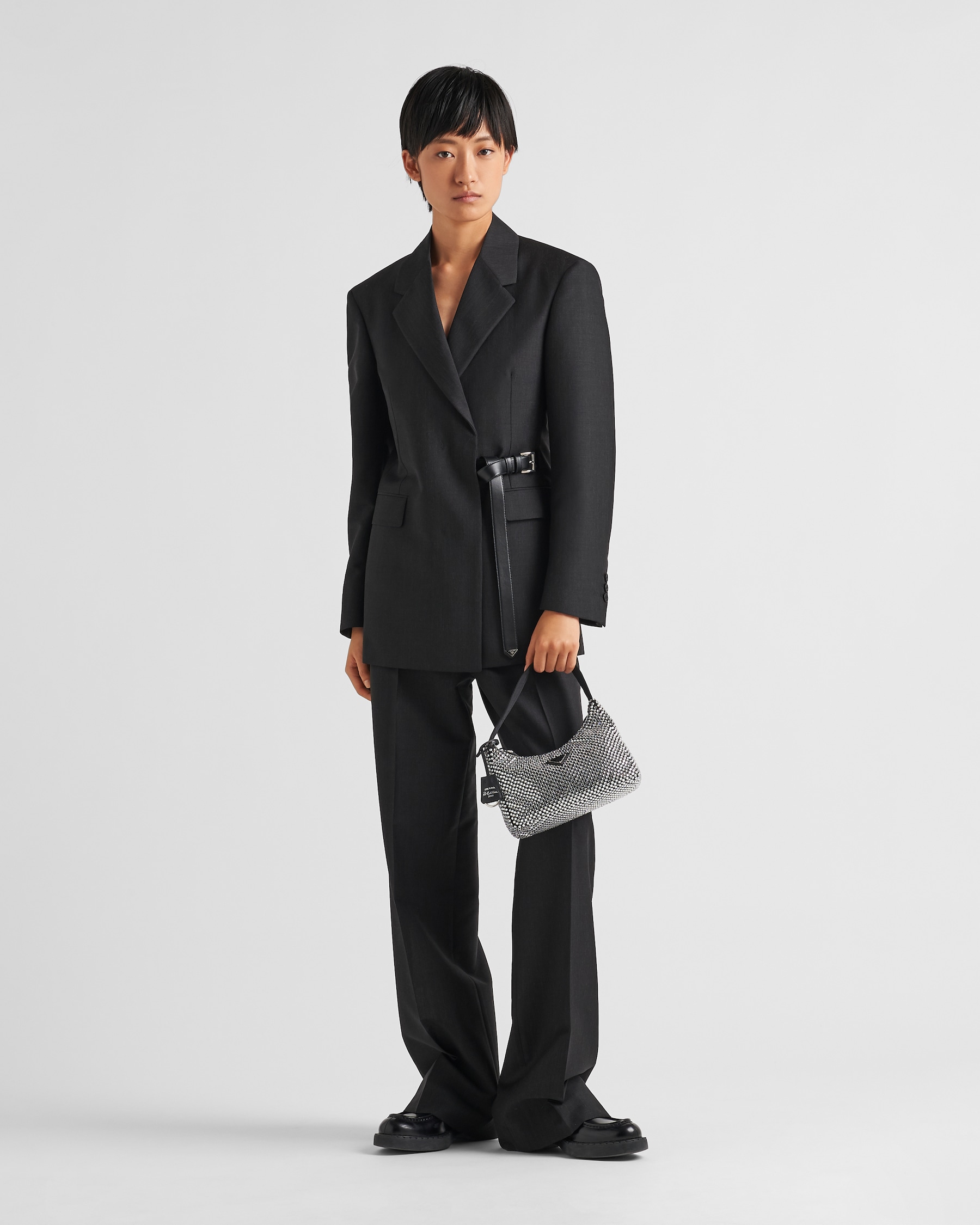 Crystal Satin Mini-bag With Crystals | PRADA