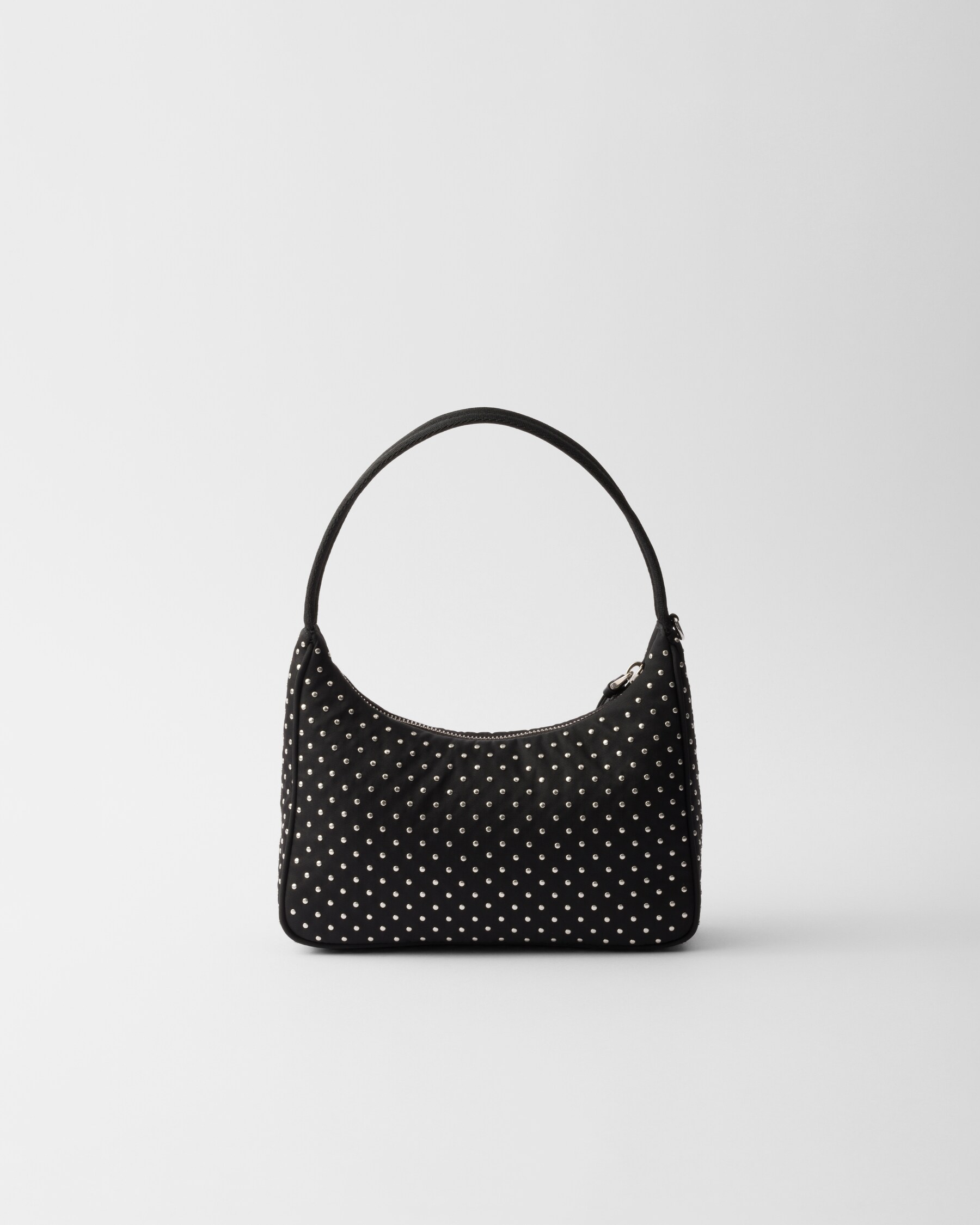 Black Prada Re-edition Re-nylon Mini Bag With Studs | PRADA