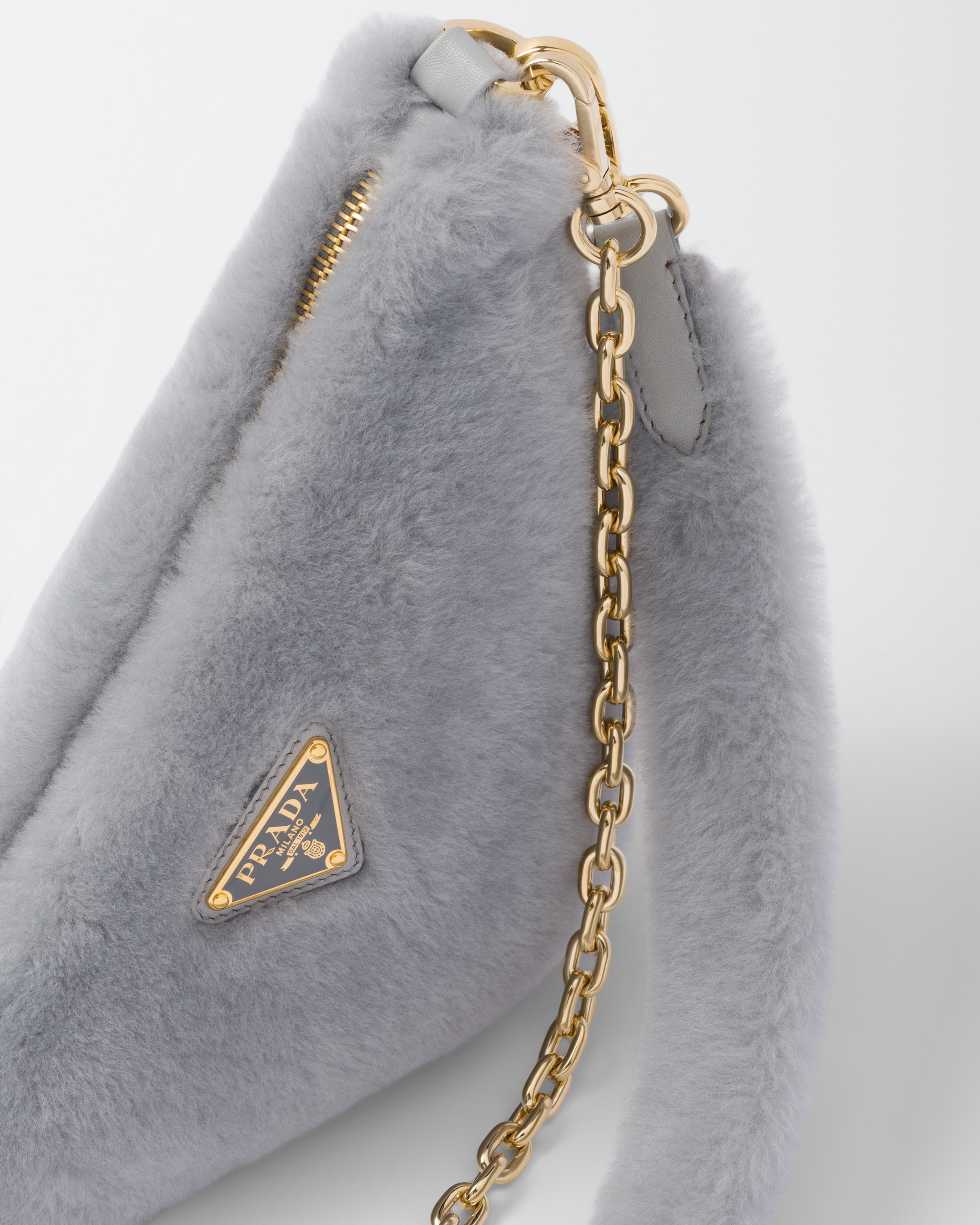 Cornflower Shearling mini-bag | Prada