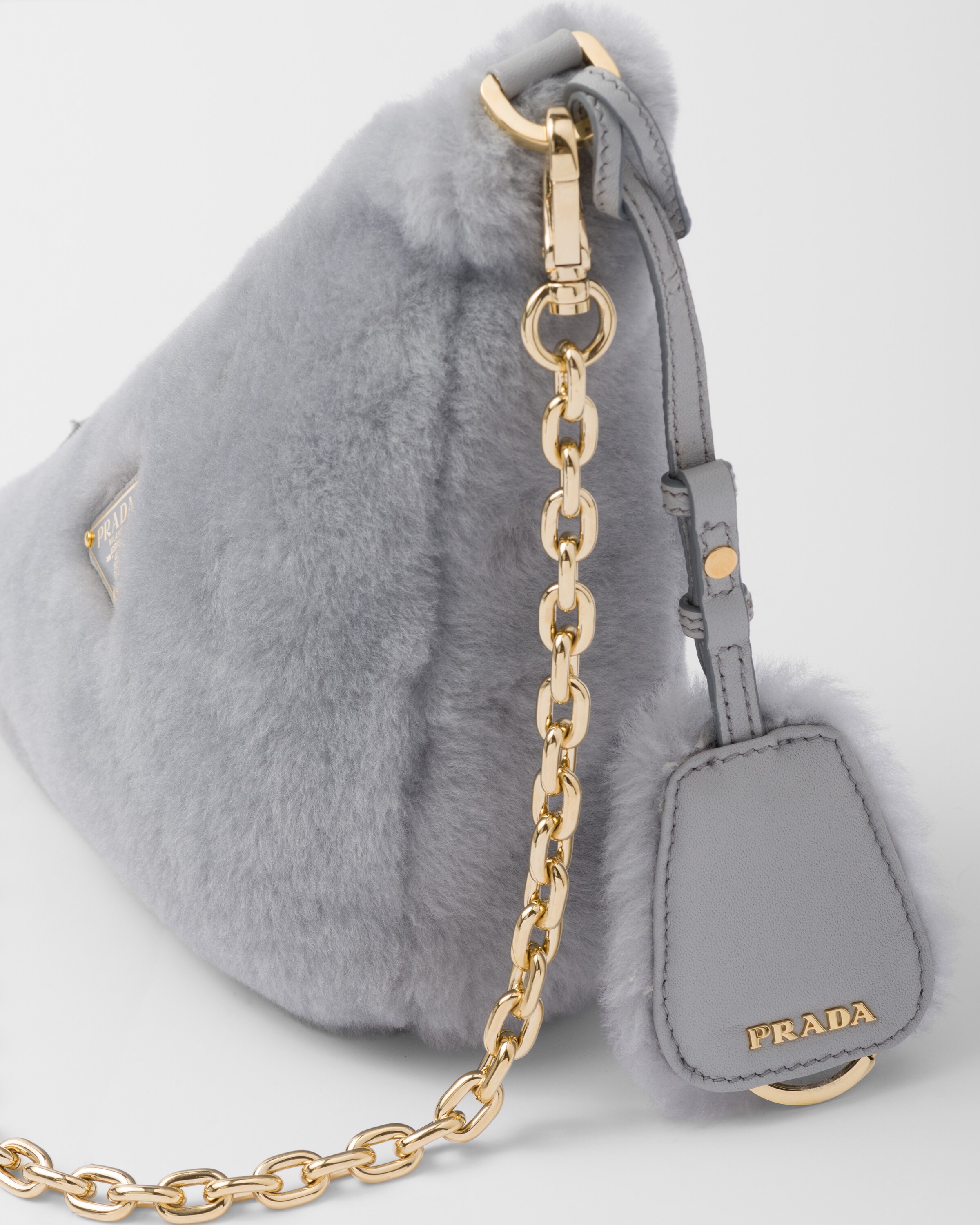 Cornflower Shearling mini-bag | Prada