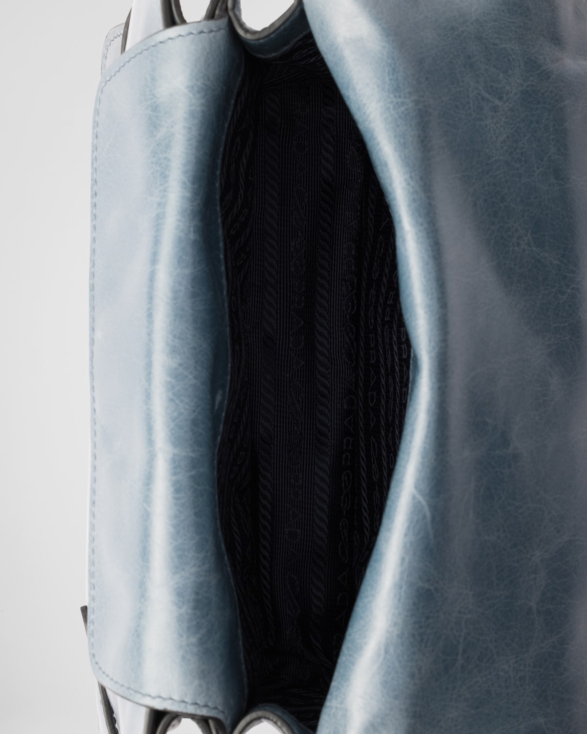 Air Force Blue Leather Shoulder Bag | PRADA