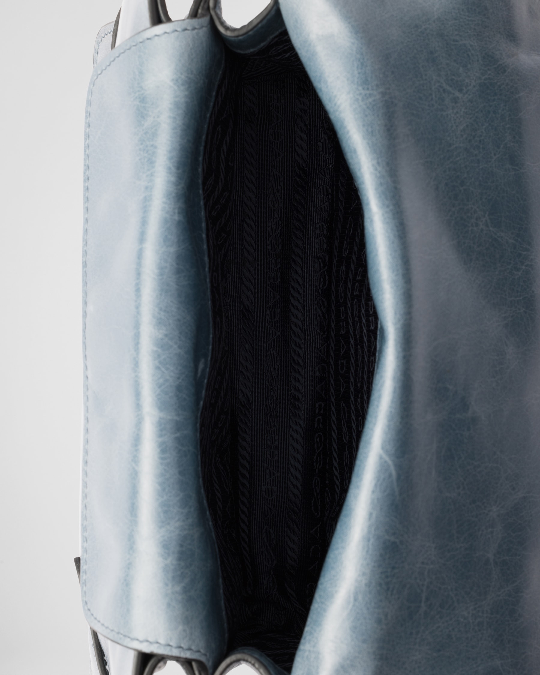 Air Force Blue Leather Shoulder Bag | PRADA