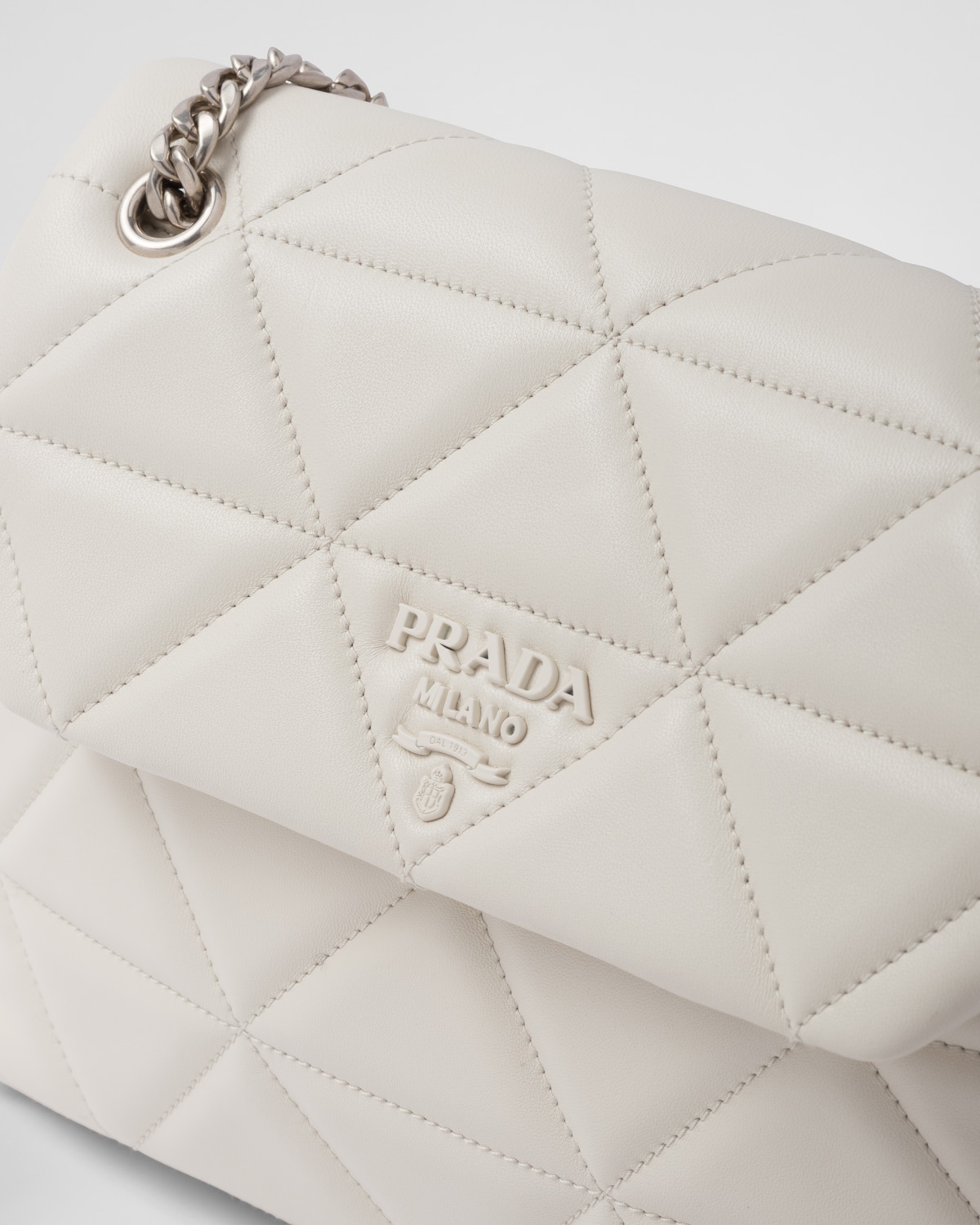 Bolsa Prada Spectrum Grande Em Couro Napa Branco | PRADA
