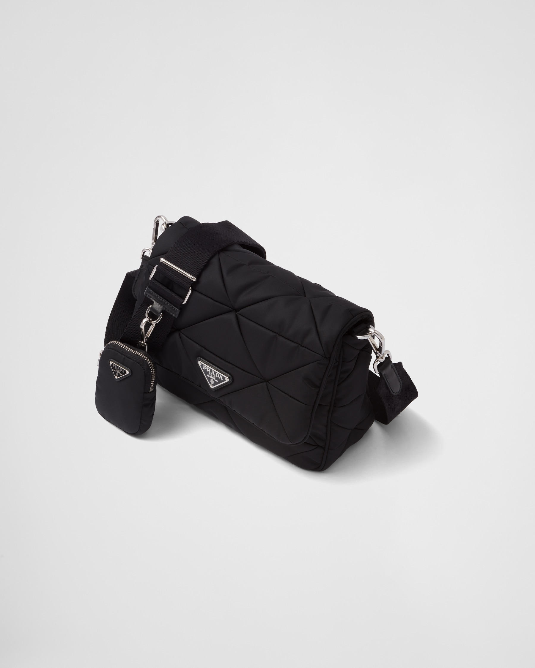 Black Padded Re-nylon Shoulder Bag | PRADA