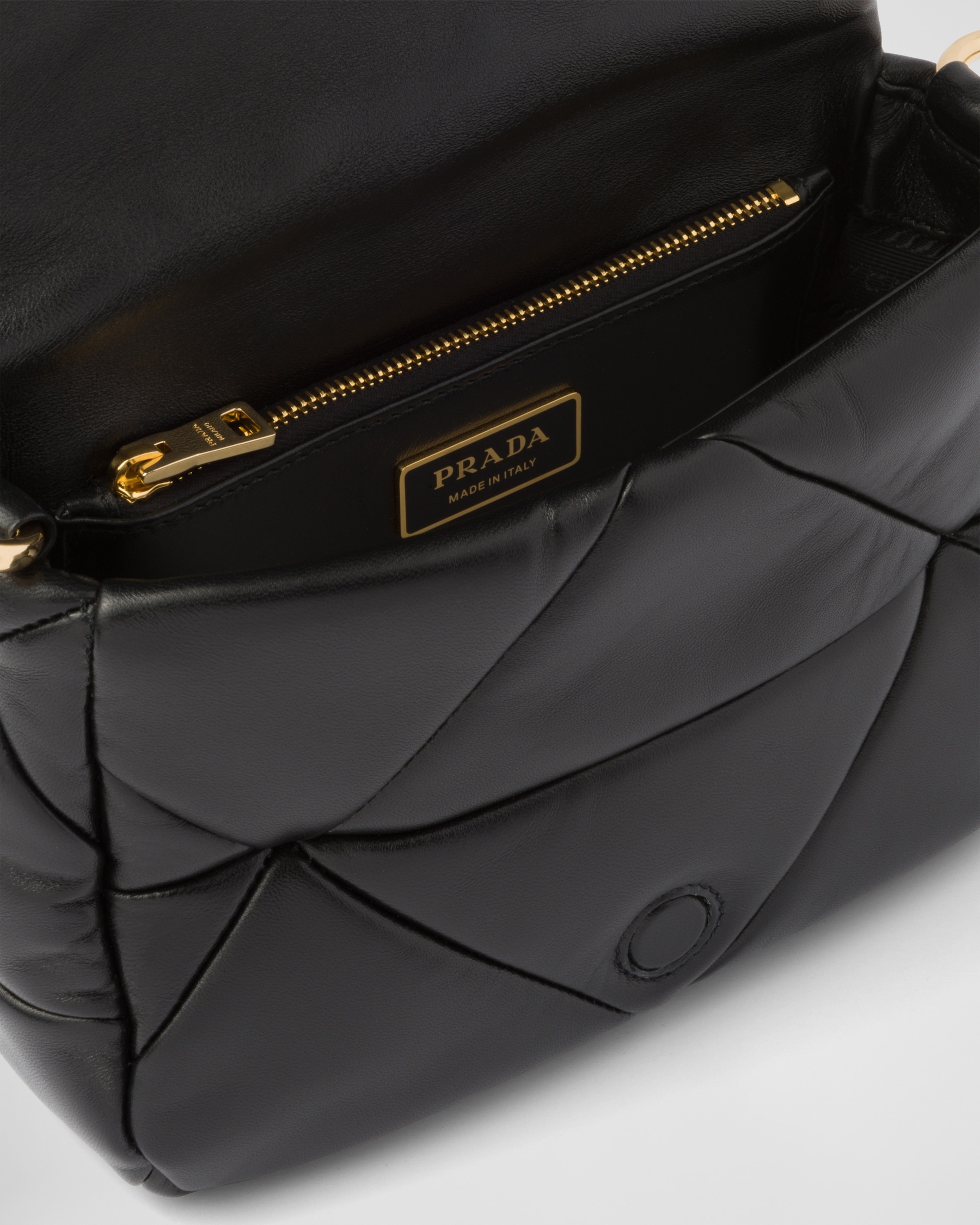 Black Prada System Nappa Patchwork Shoulder Bag | PRADA
