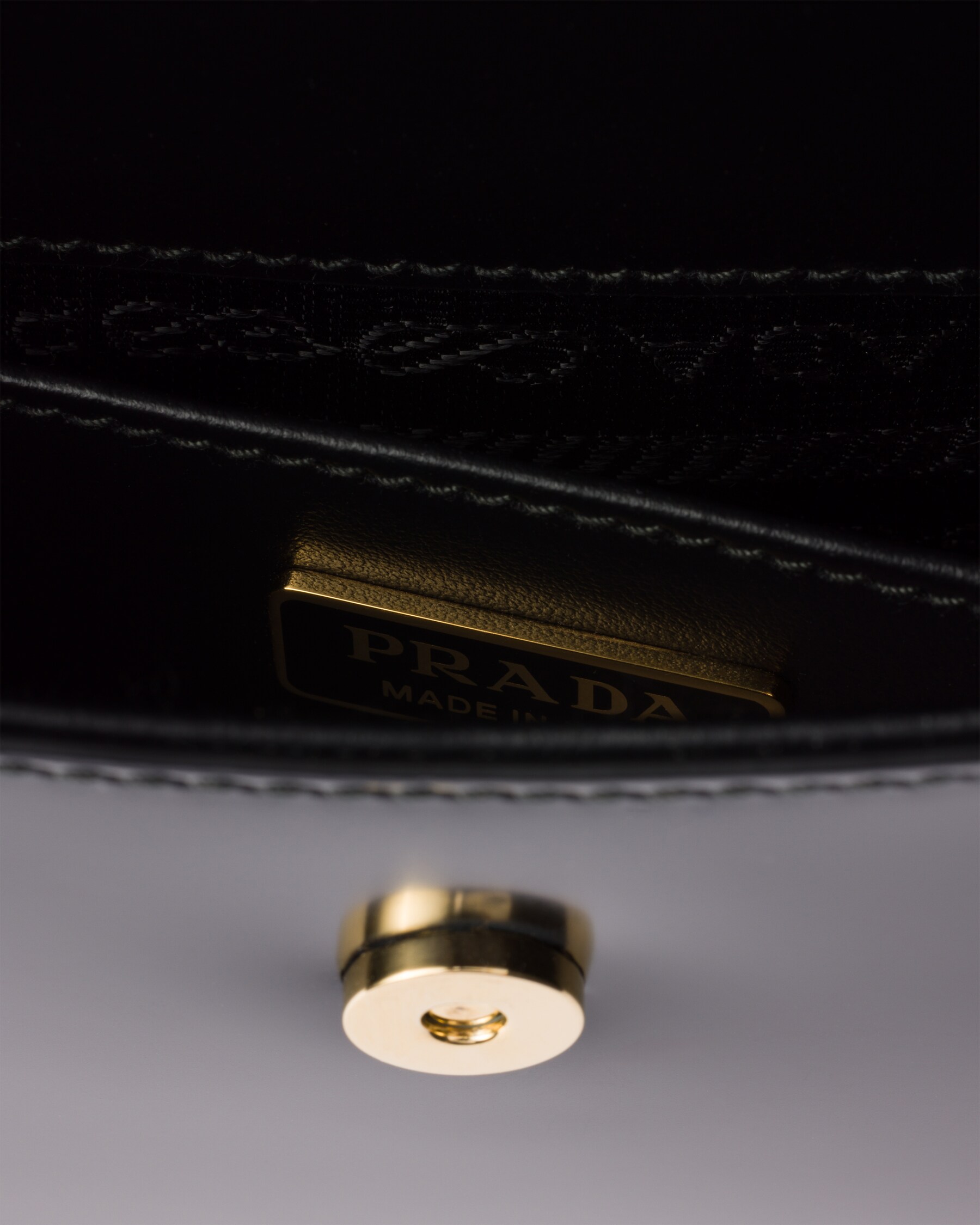 Black/stone Gray Prada Cleo Ayers And Brushed Leather Flap Bag | PRADA