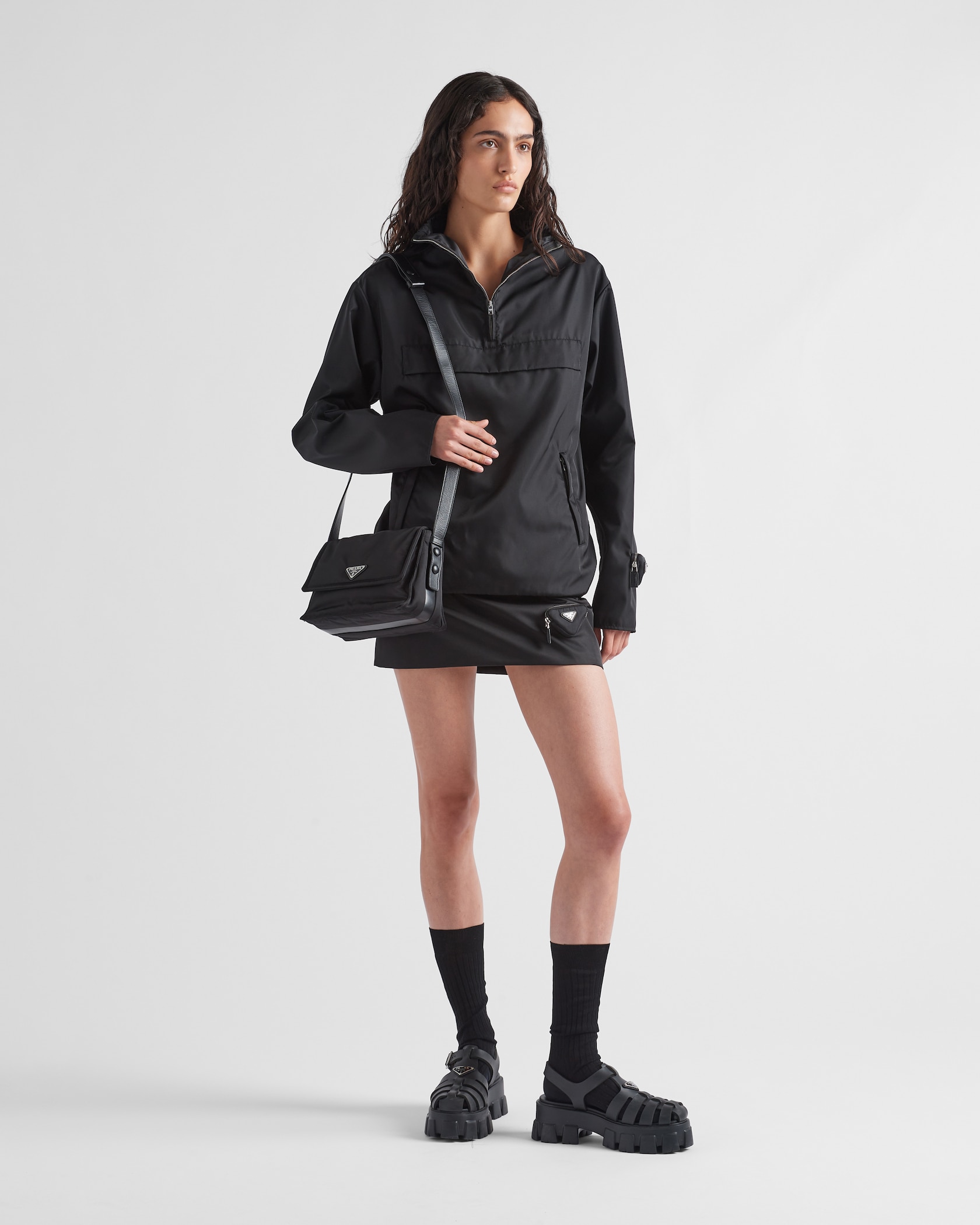 Black Small Padded Re-nylon Shoulder Bag | PRADA