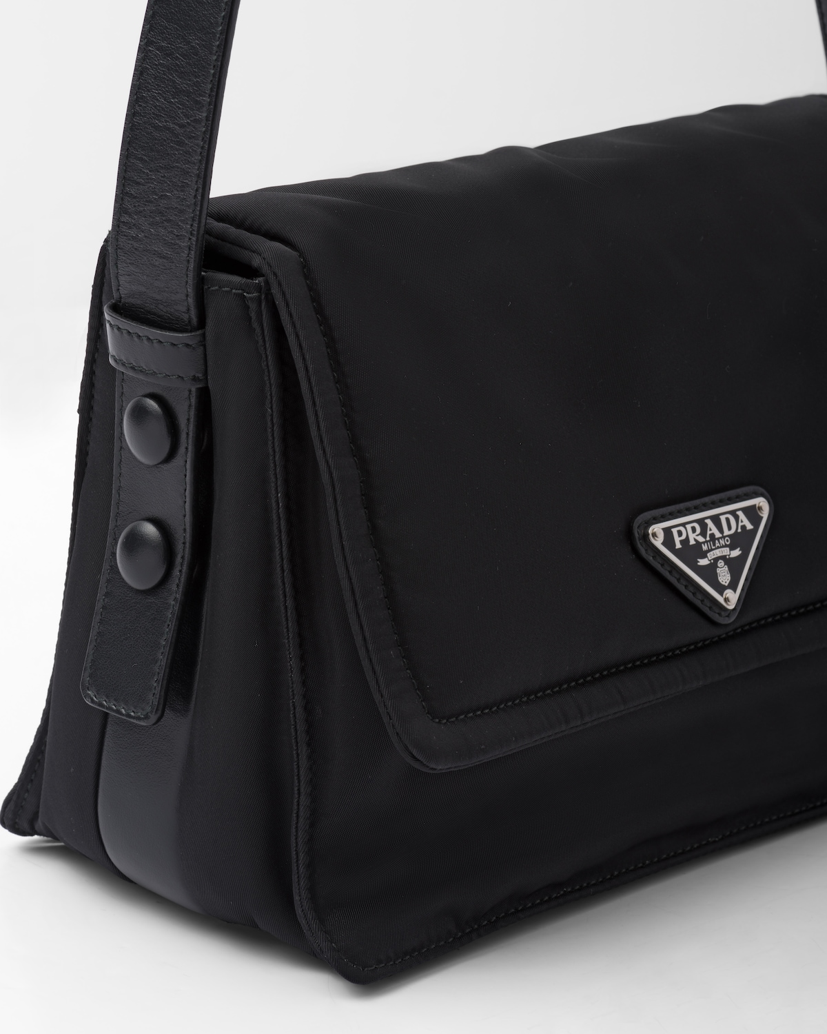 Black Prada Traveller Small Padded Re-nylon Shoulder Bag | PRADA
