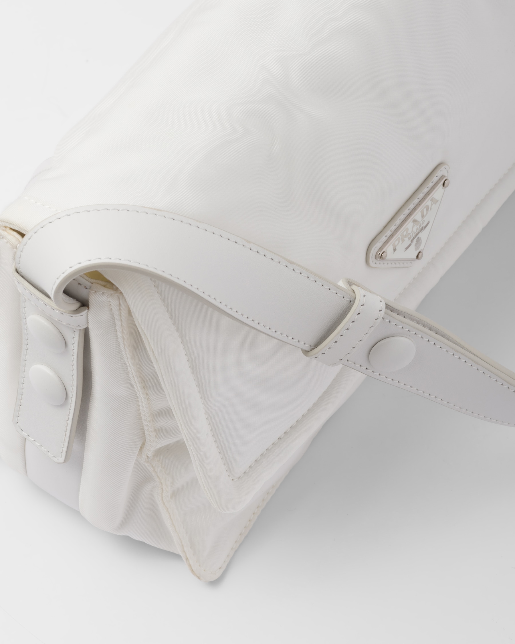 White Prada Traveller Small Padded Re-nylon Shoulder Bag | PRADA ...