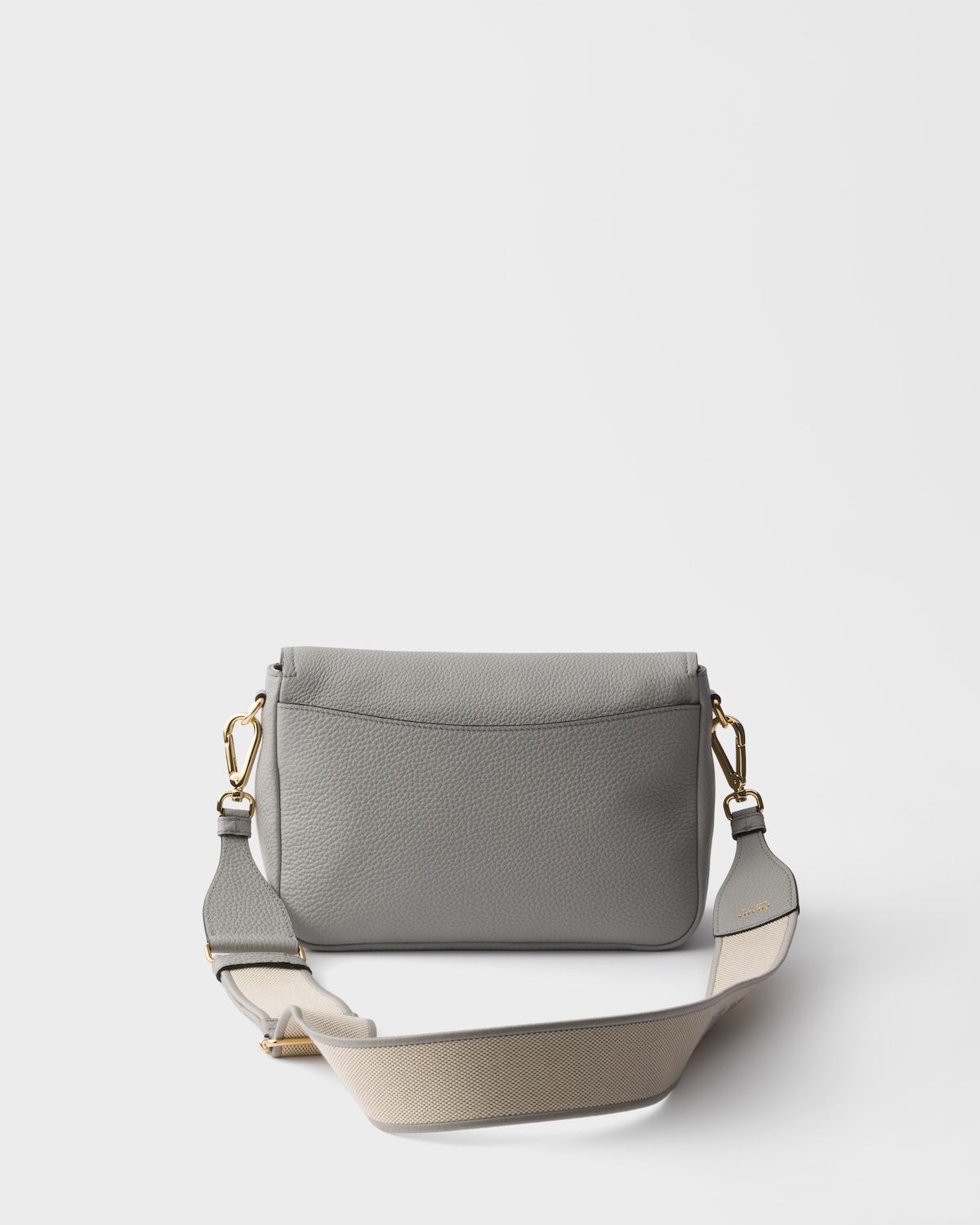 Granite Gray Leather Shoulder Bag | PRADA - United States