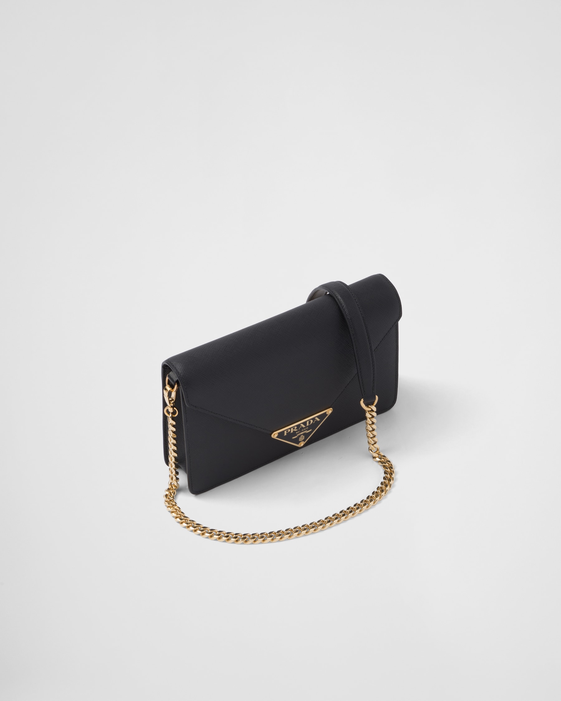Black Saffiano Leather Shoulder Bag | PRADA - United States