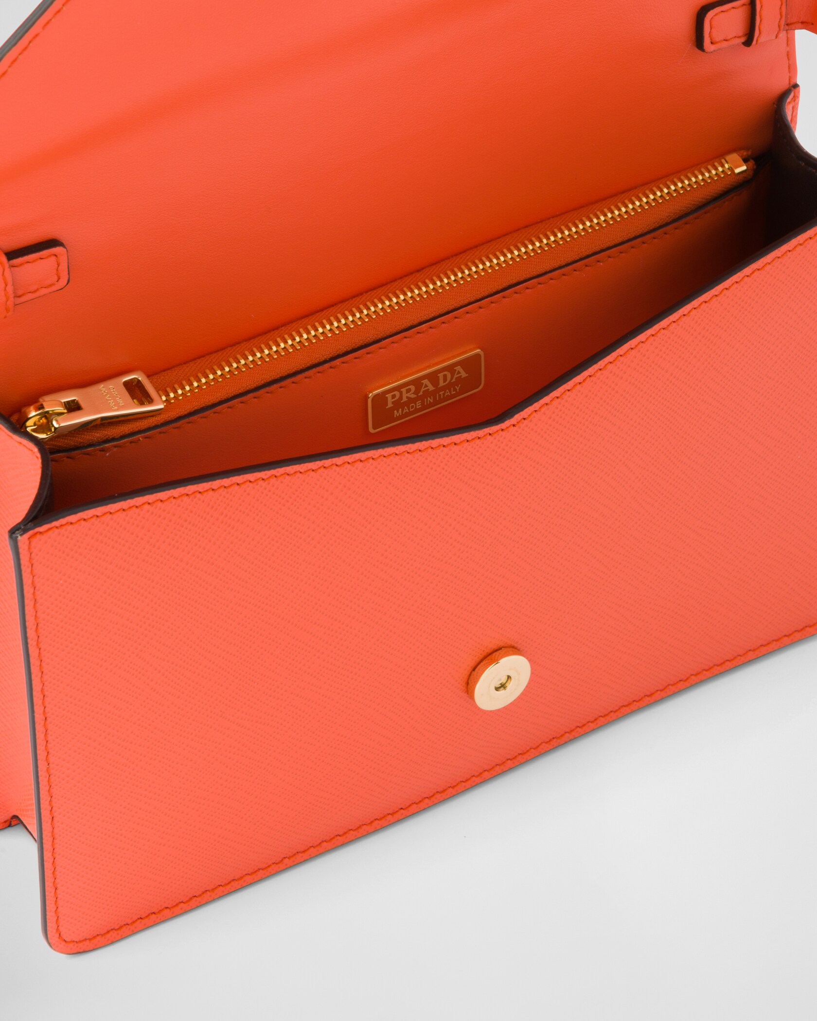 Orange Saffiano Leather Shoulder Bag | PRADA