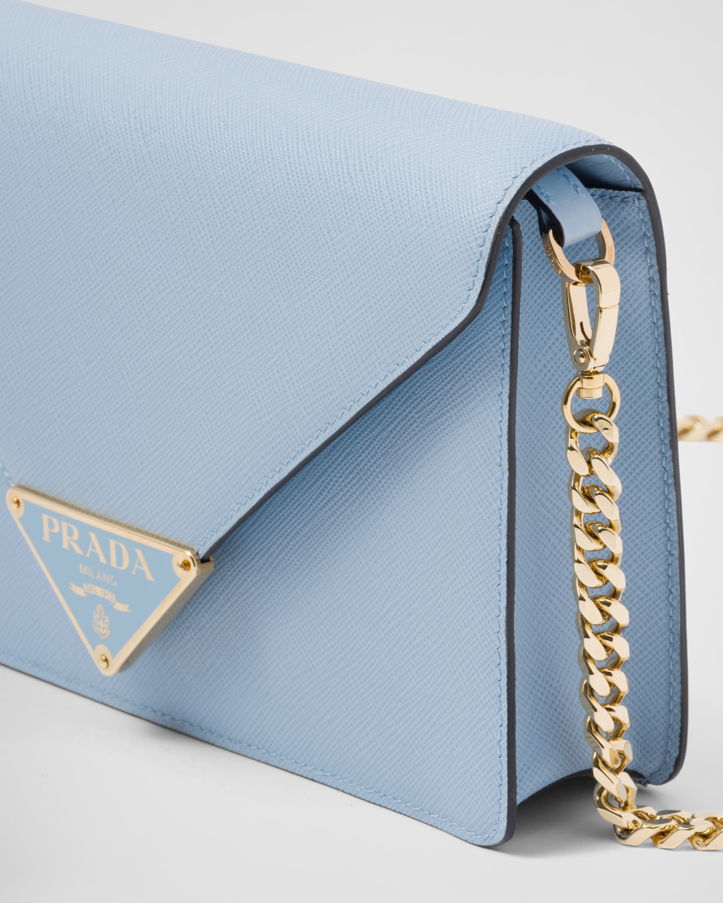 Light Blue Saffiano Leather Shoulder Bag | PRADA