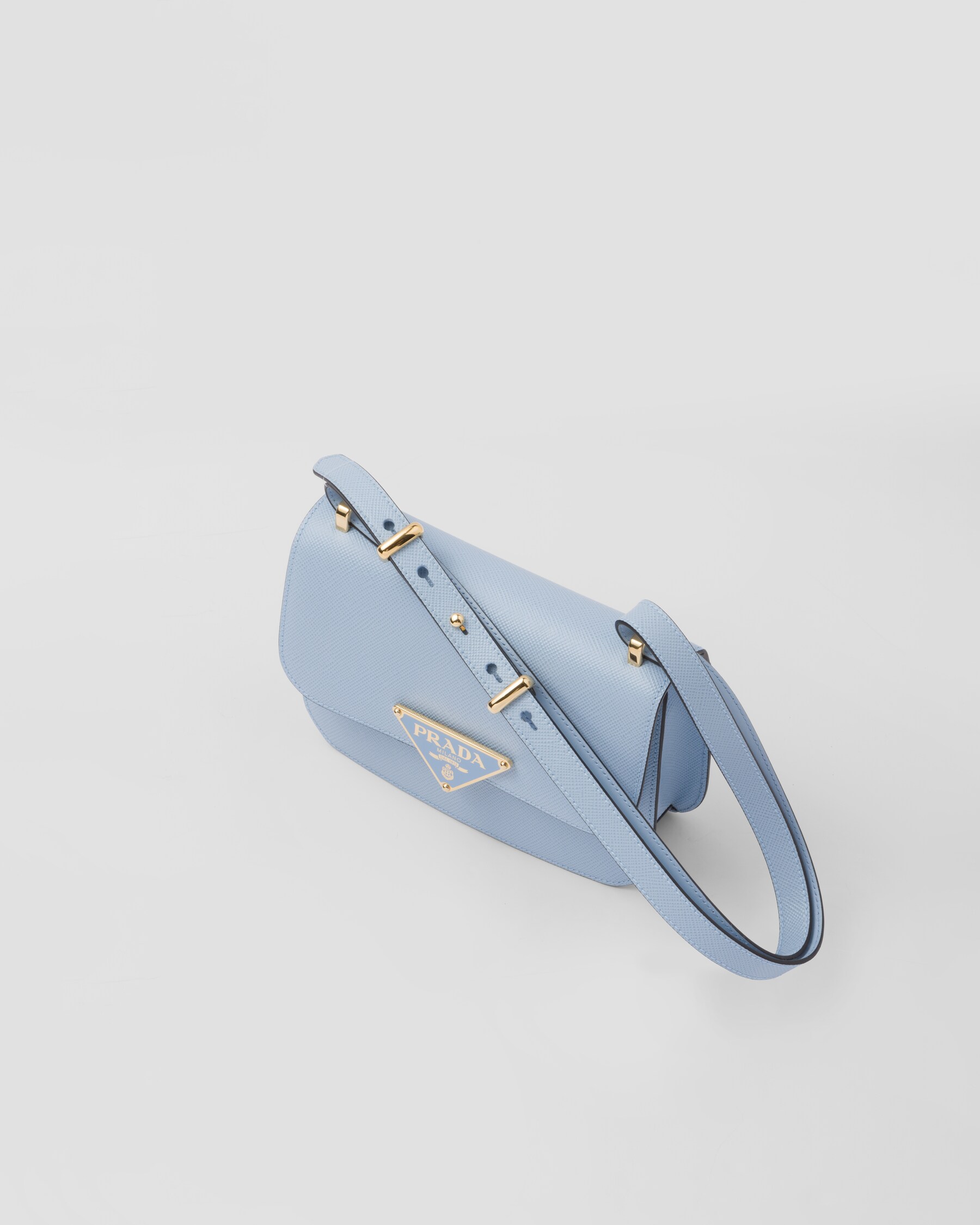 Light Blue Prada Emblème Saffiano Shoulder Bag | PRADA