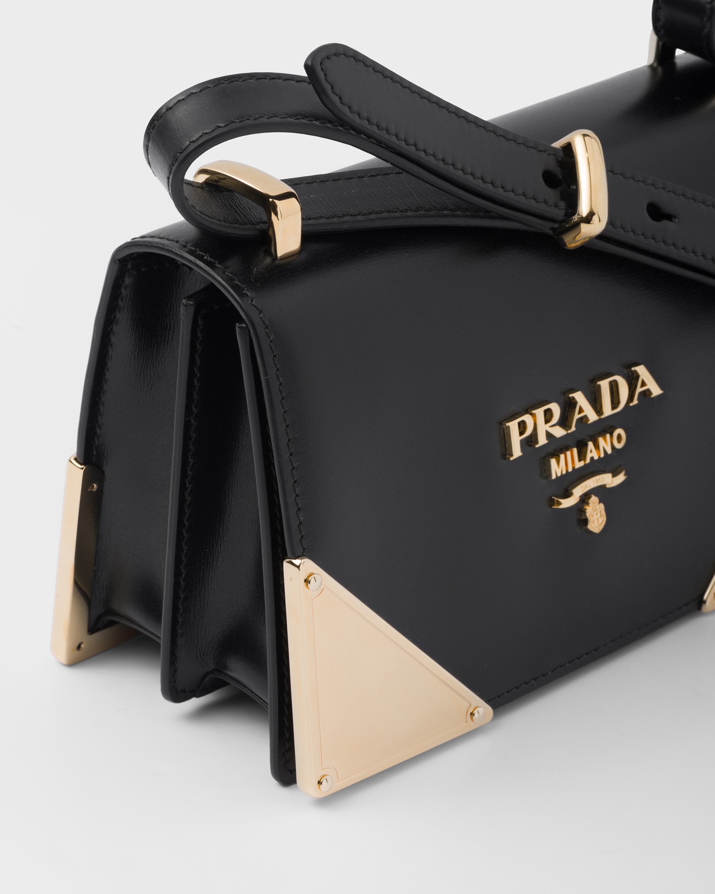 Black Leather shoulder bag | Prada