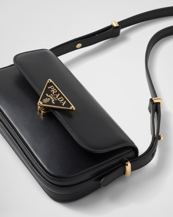 Black Leather Shoulder Bag | PRADA