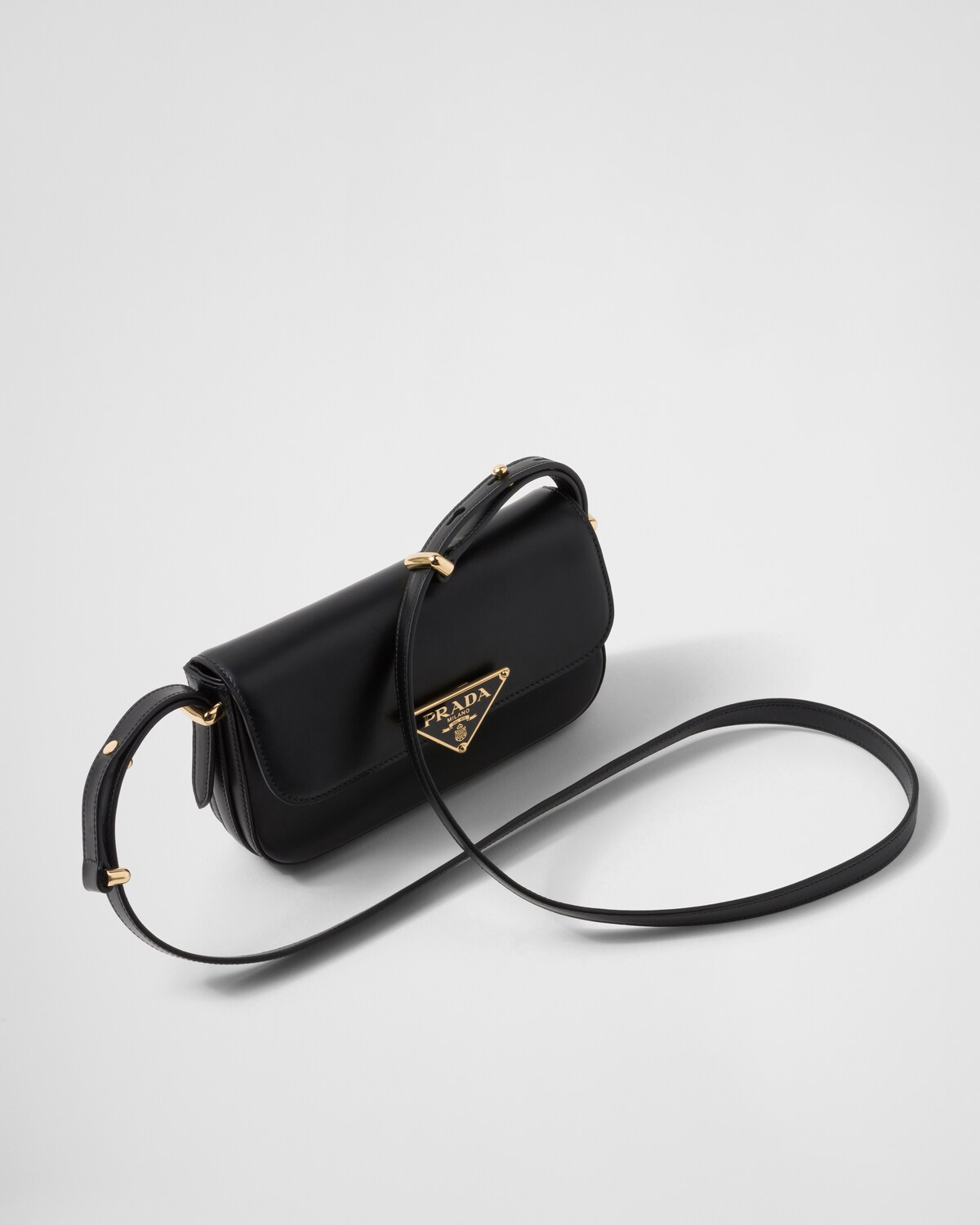 Black Leather Shoulder Bag | PRADA