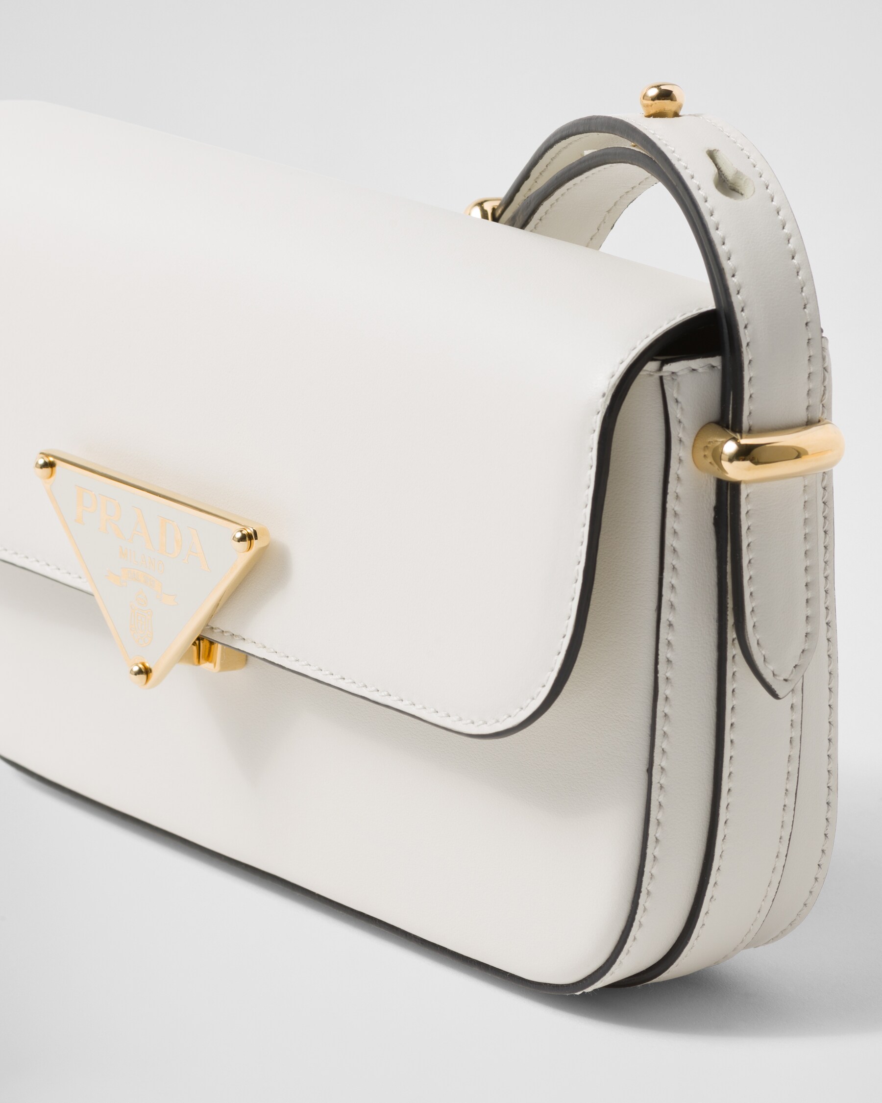 White Leather Shoulder Bag | PRADA