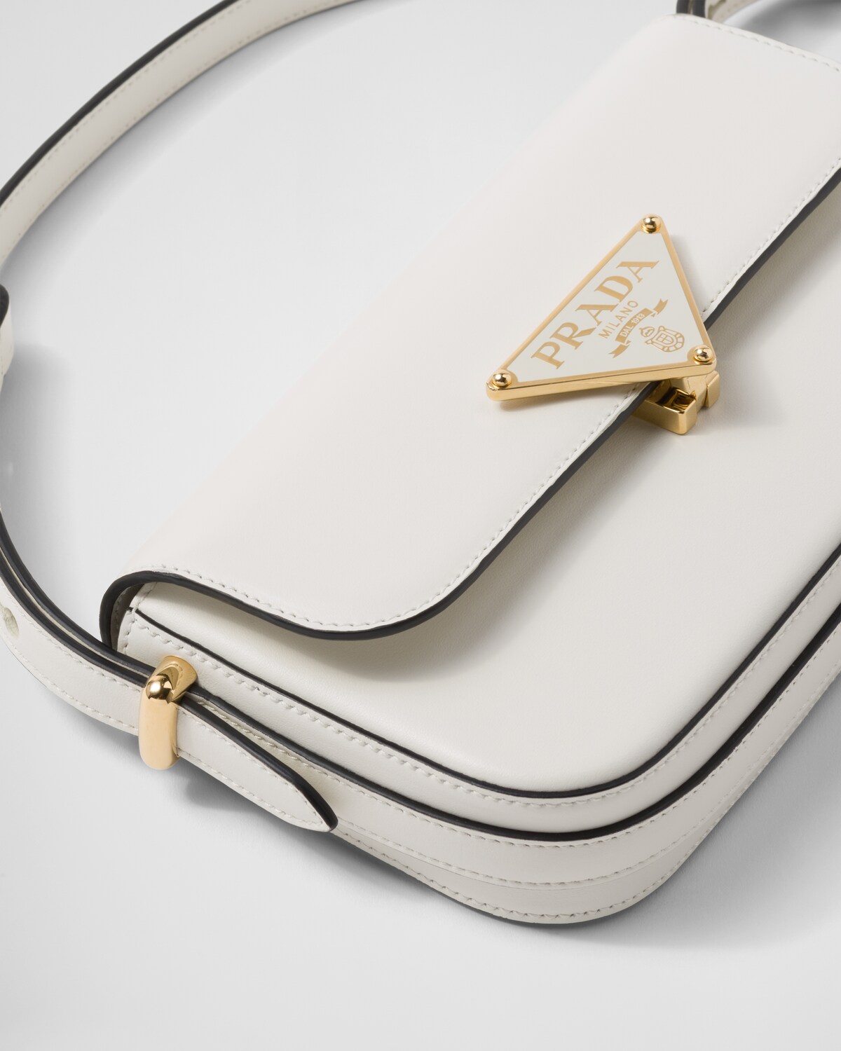White Leather Shoulder Bag | PRADA