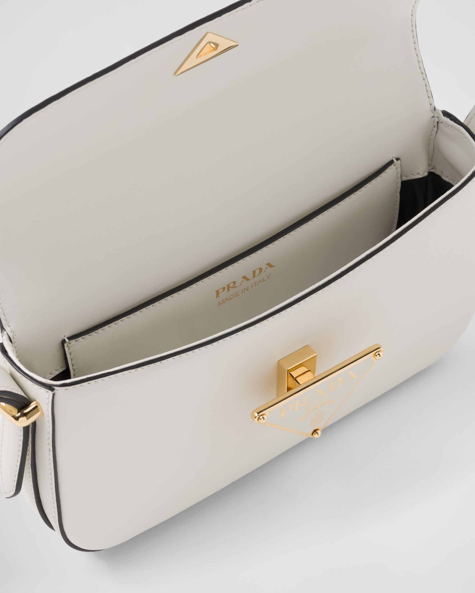 White Leather Shoulder Bag | PRADA