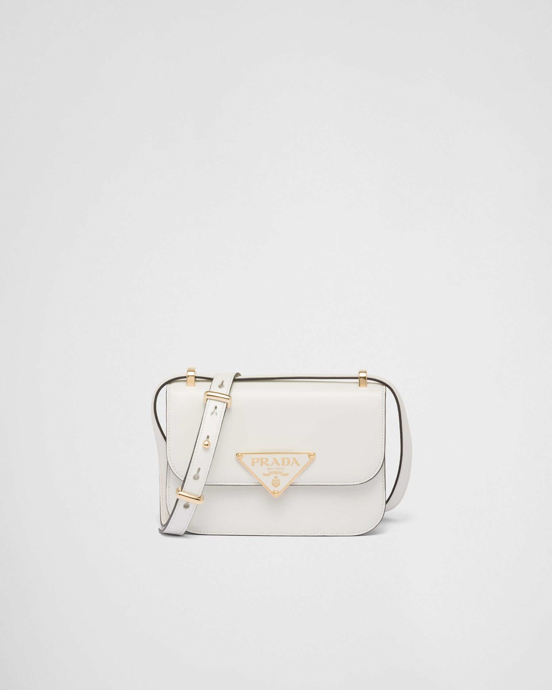White Prada Emblème Leather Bag | PRADA