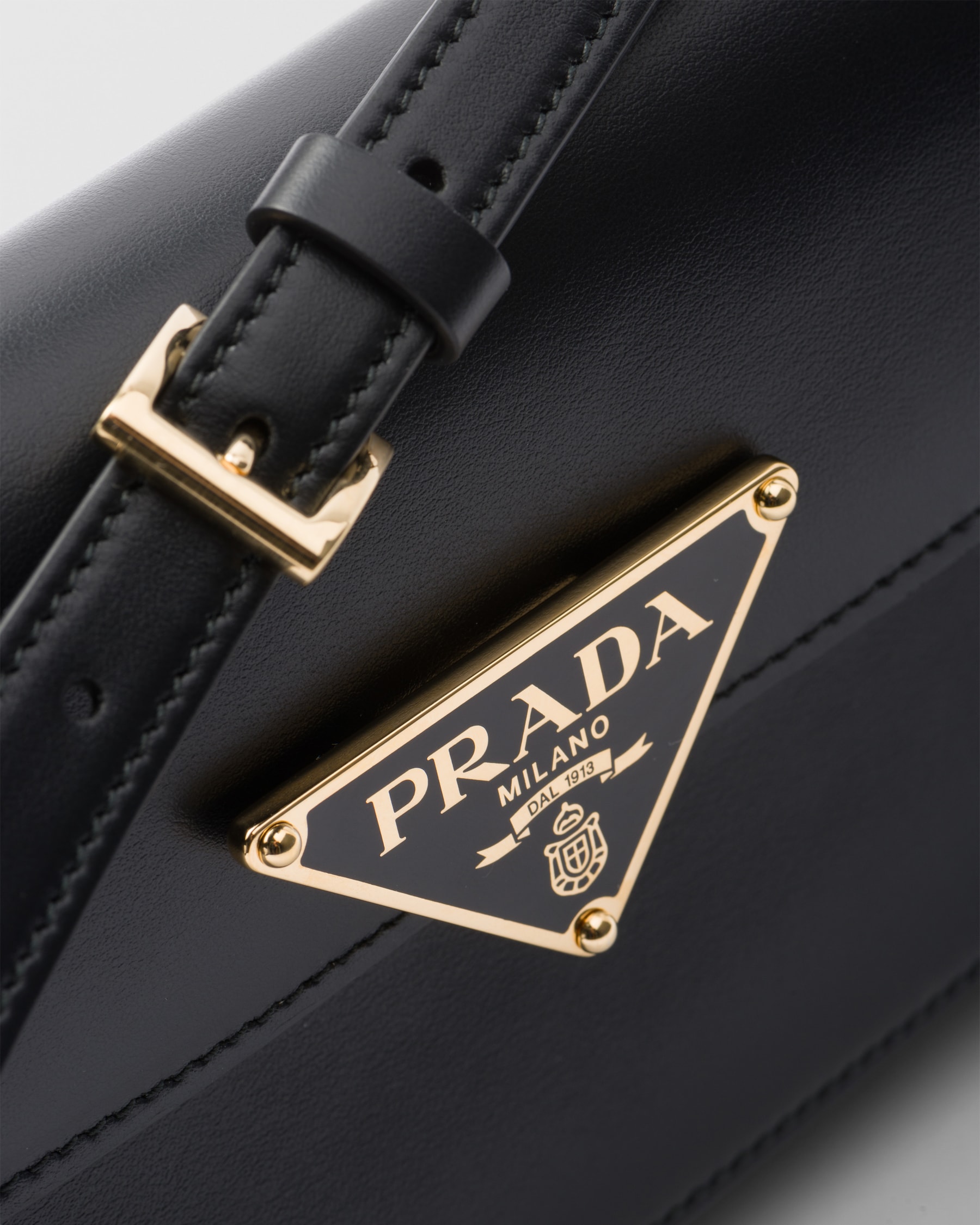 Black Leather Shoulder Bag | PRADA