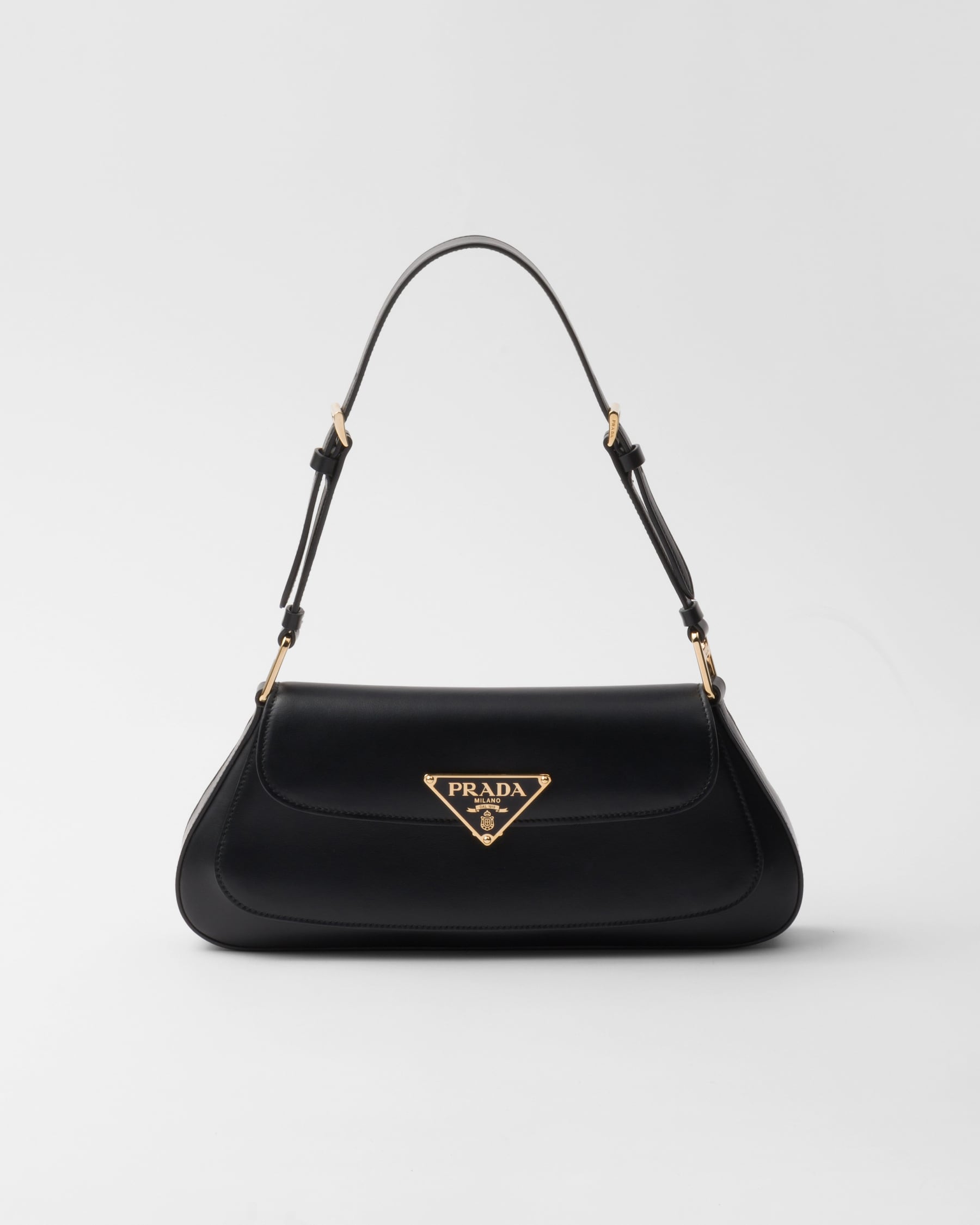 Black Leather Shoulder Bag | PRADA
