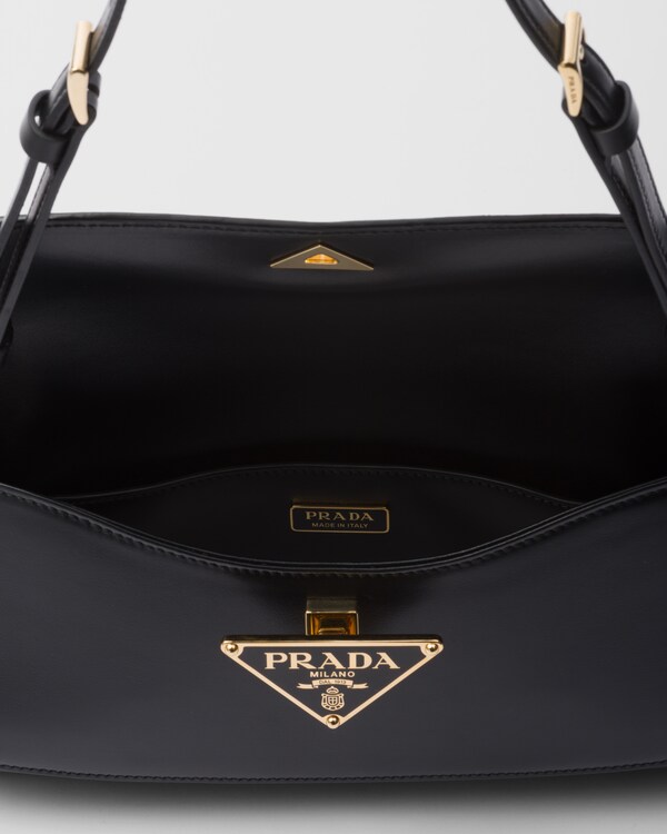 Black Leather Shoulder Bag | PRADA