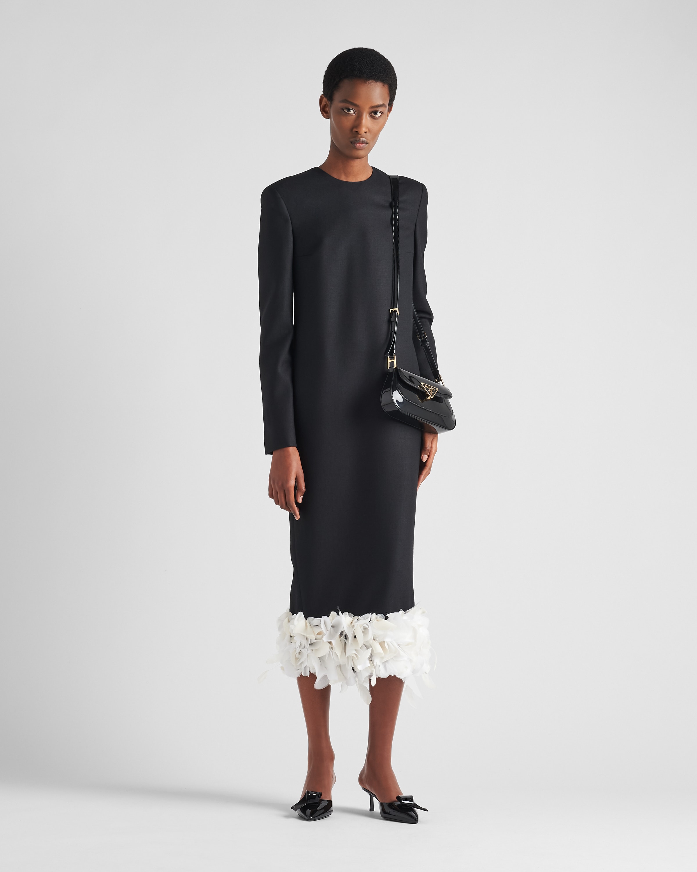 Black Patent Leather Shoulder Bag | PRADA Black Patent Leather Shoulder Bag | PRADA