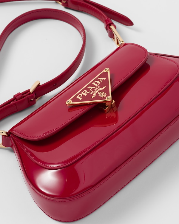 Cherry Red Patent Leather Shoulder Bag | PRADA