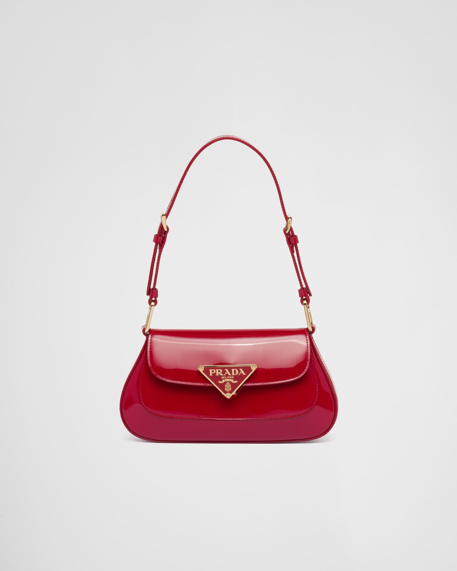 Cherry Red Patent Leather Shoulder Bag | PRADA