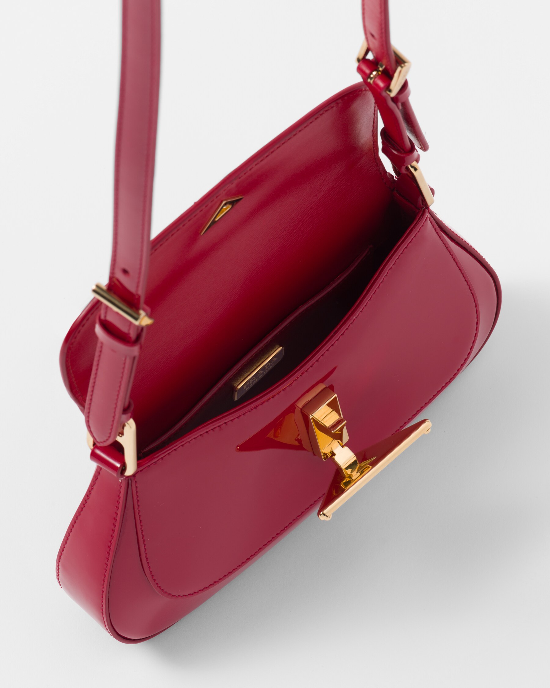 Cherry Red Patent Leather Shoulder Bag | PRADA