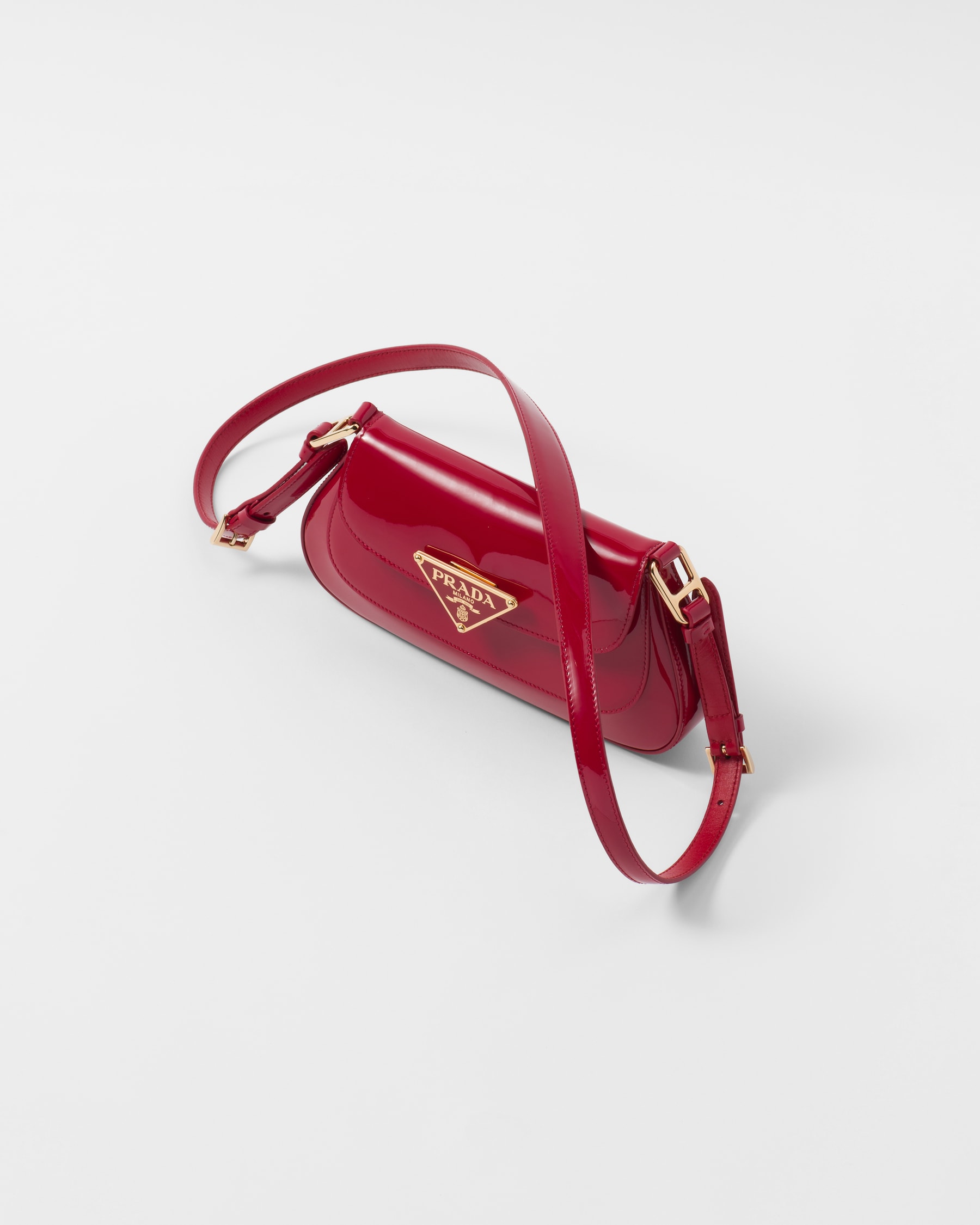 Cherry Red Patent Leather Shoulder Bag | PRADA